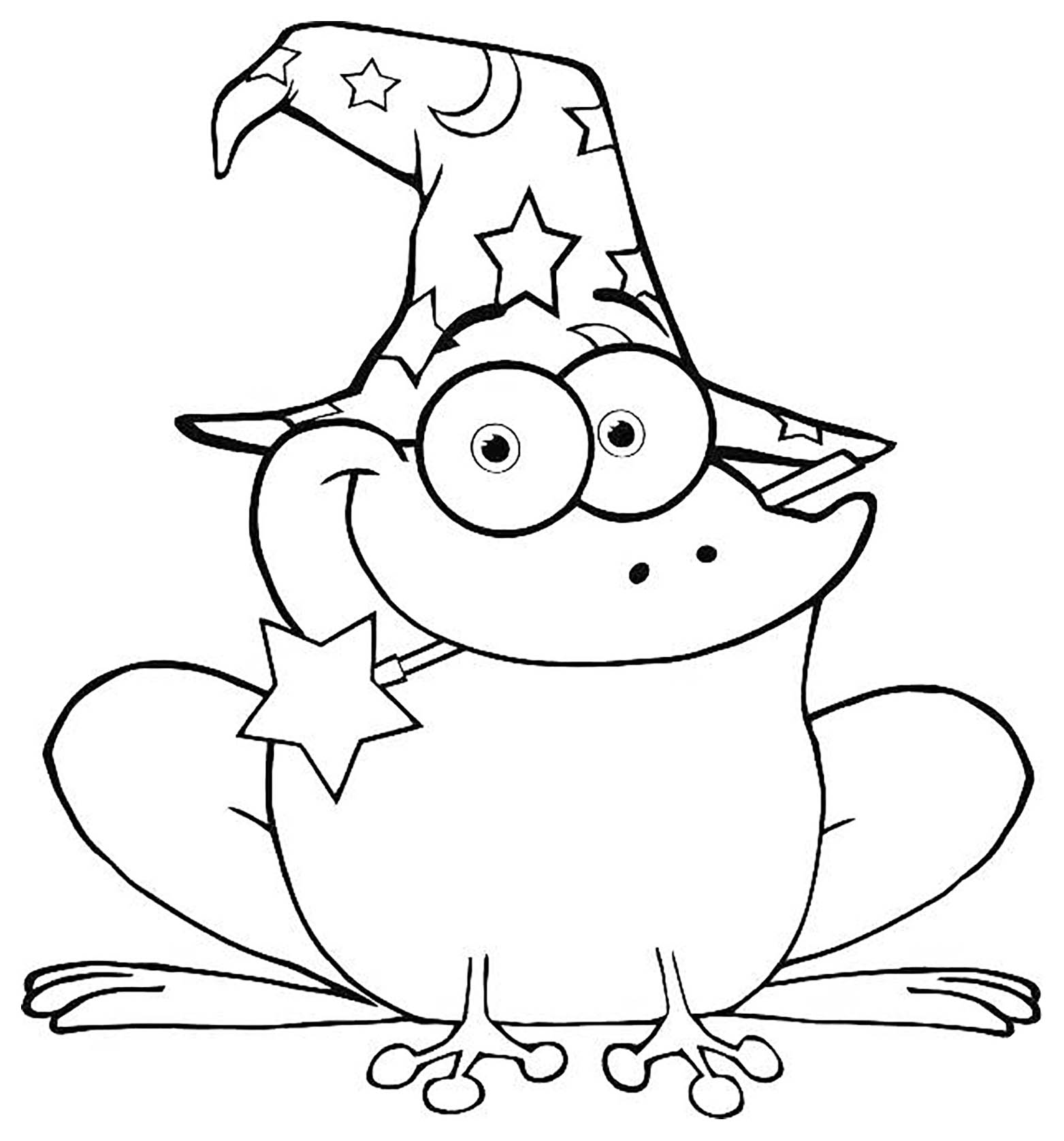 Free frog drawing to print and color - Frog Coloring Pages