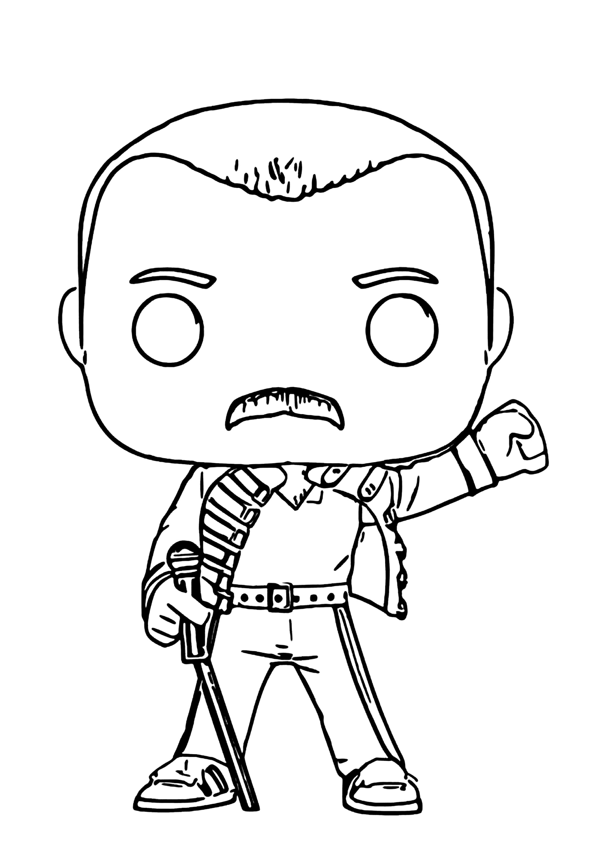 Freddie Mercury, lead singer of Queen - Funko Pop Coloring Pages