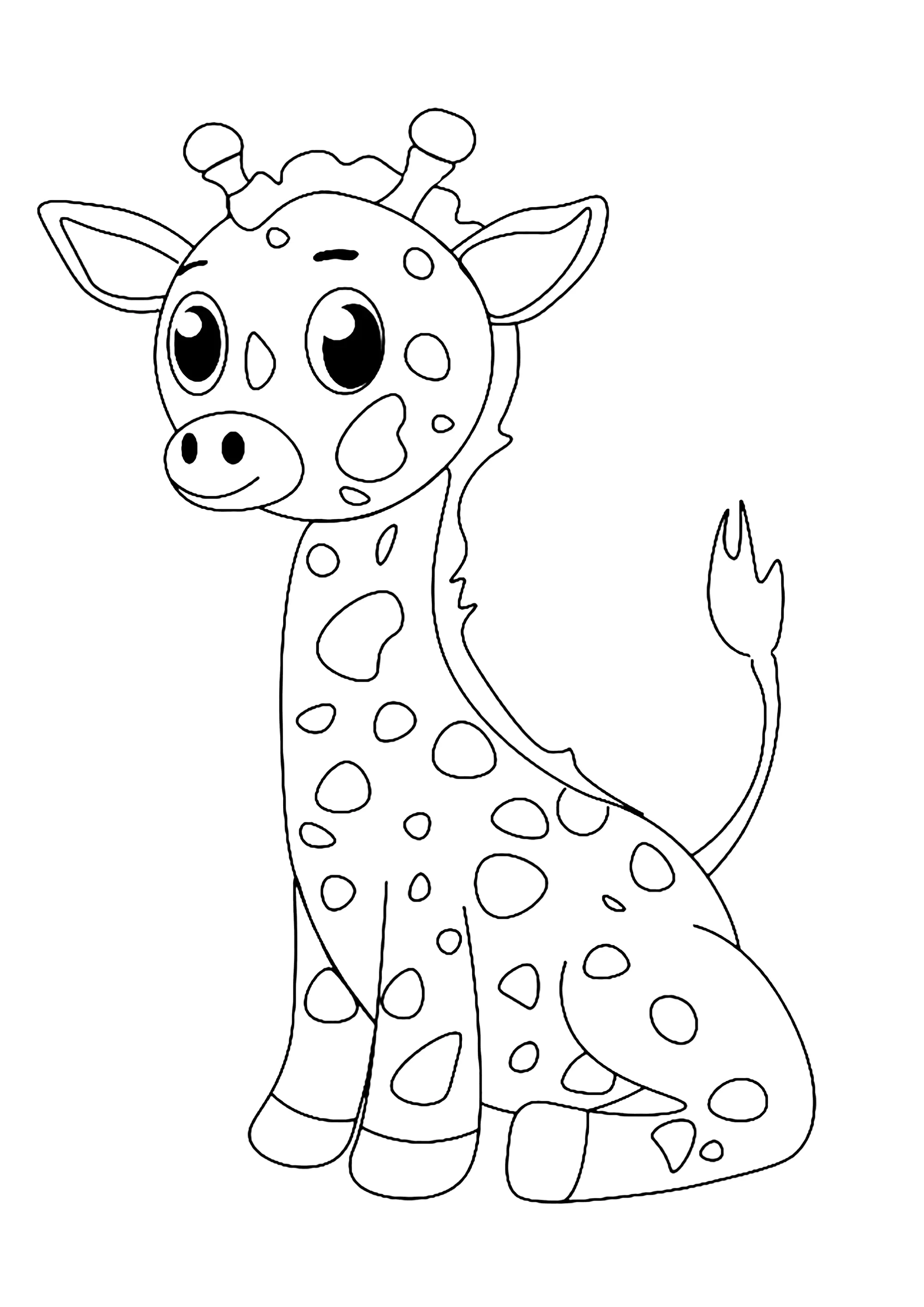 Young giraffe - Giraffe Coloring Pages