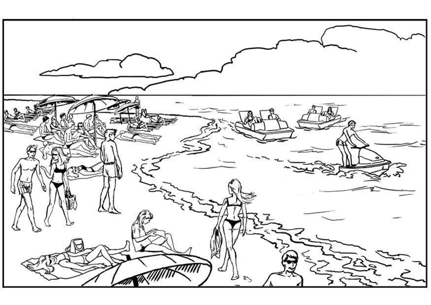 Coloring of vacations at the sea for children - Holiday and Travel ...