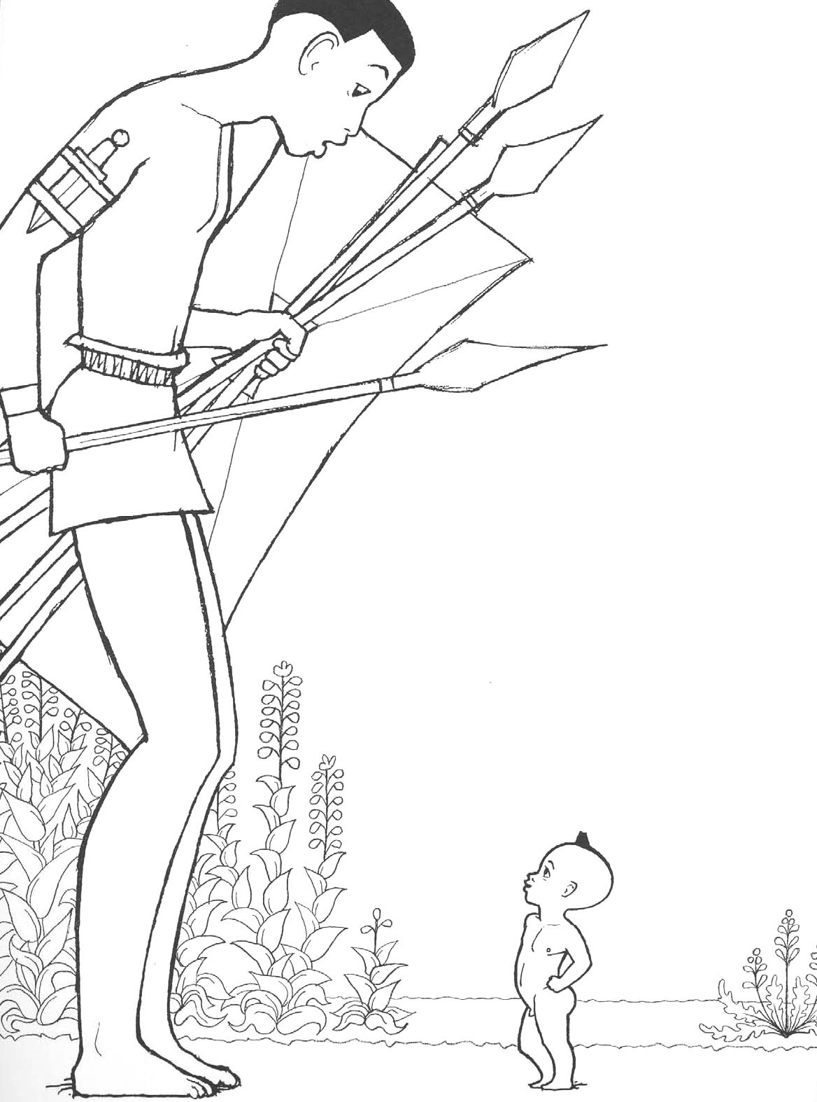 Kirikou coloring page to print - Kirikou Coloring Pages