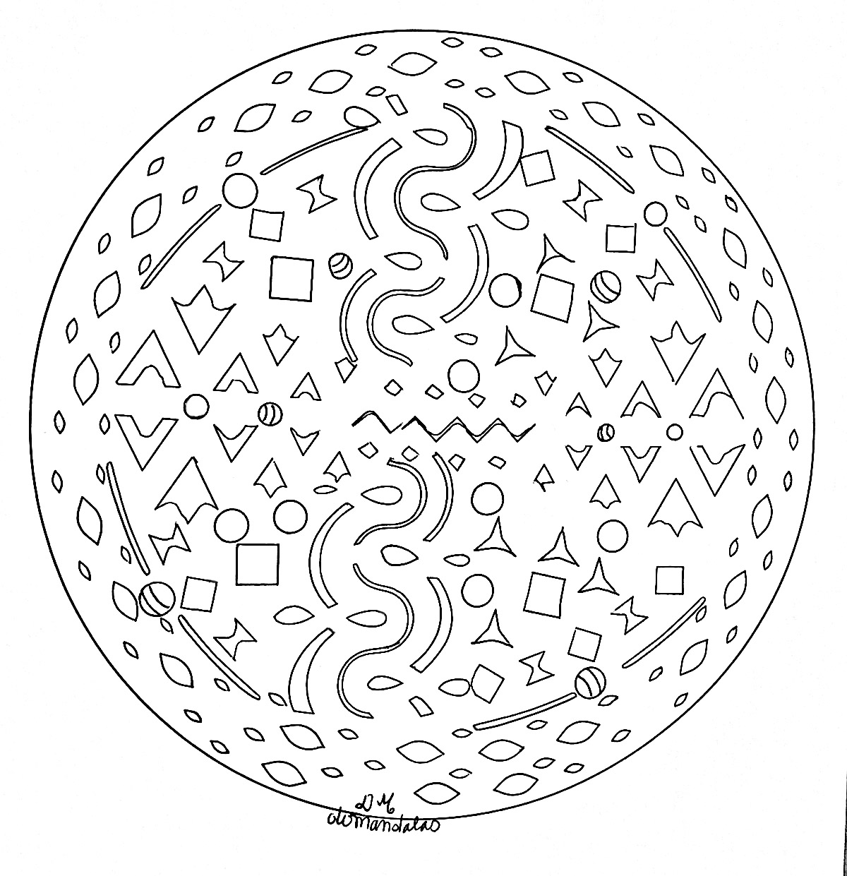 Mandala-easy-patterns-simple - Mandalas Kids Coloring Pages