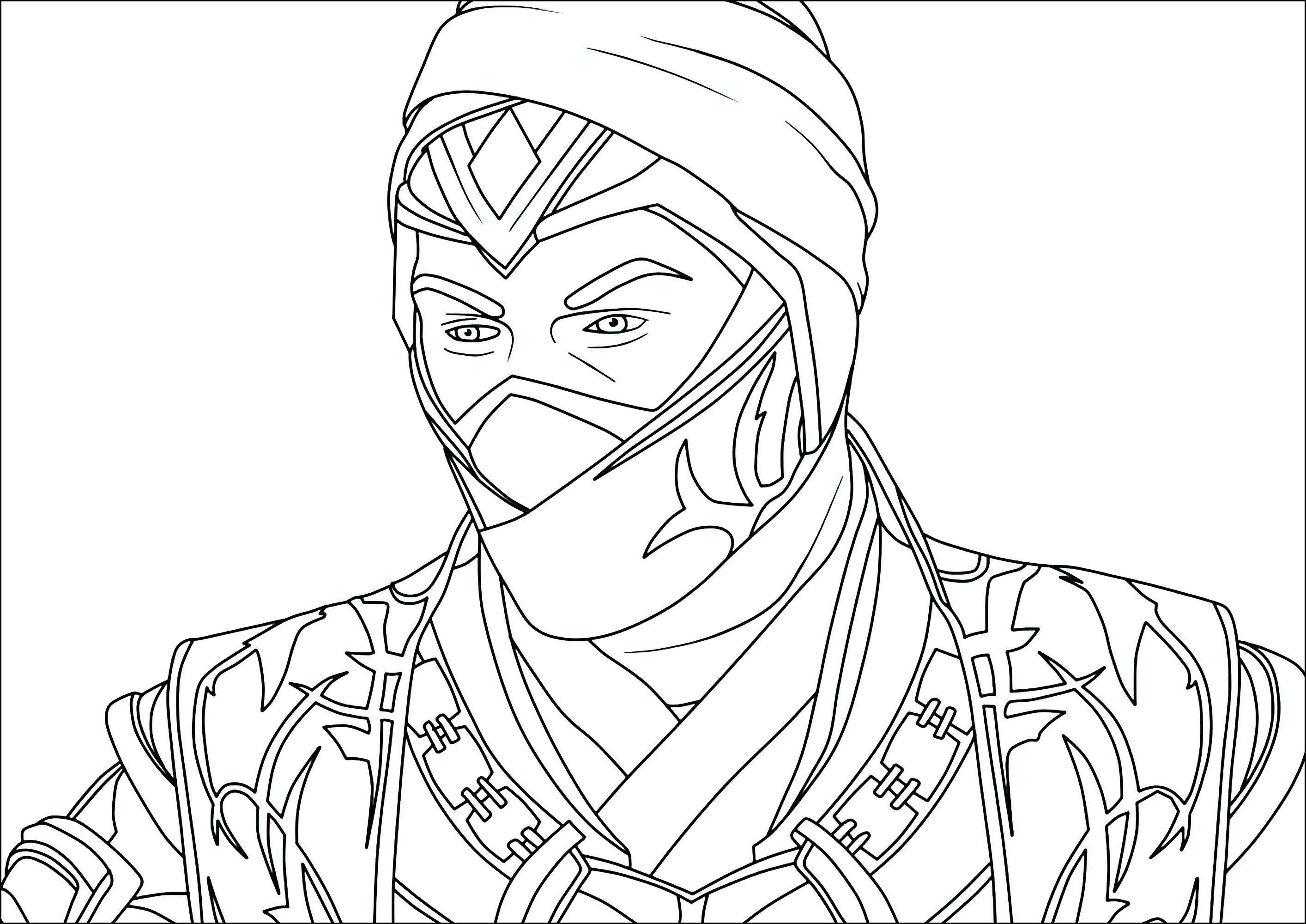 coloring pages of mortal kombat scorpion