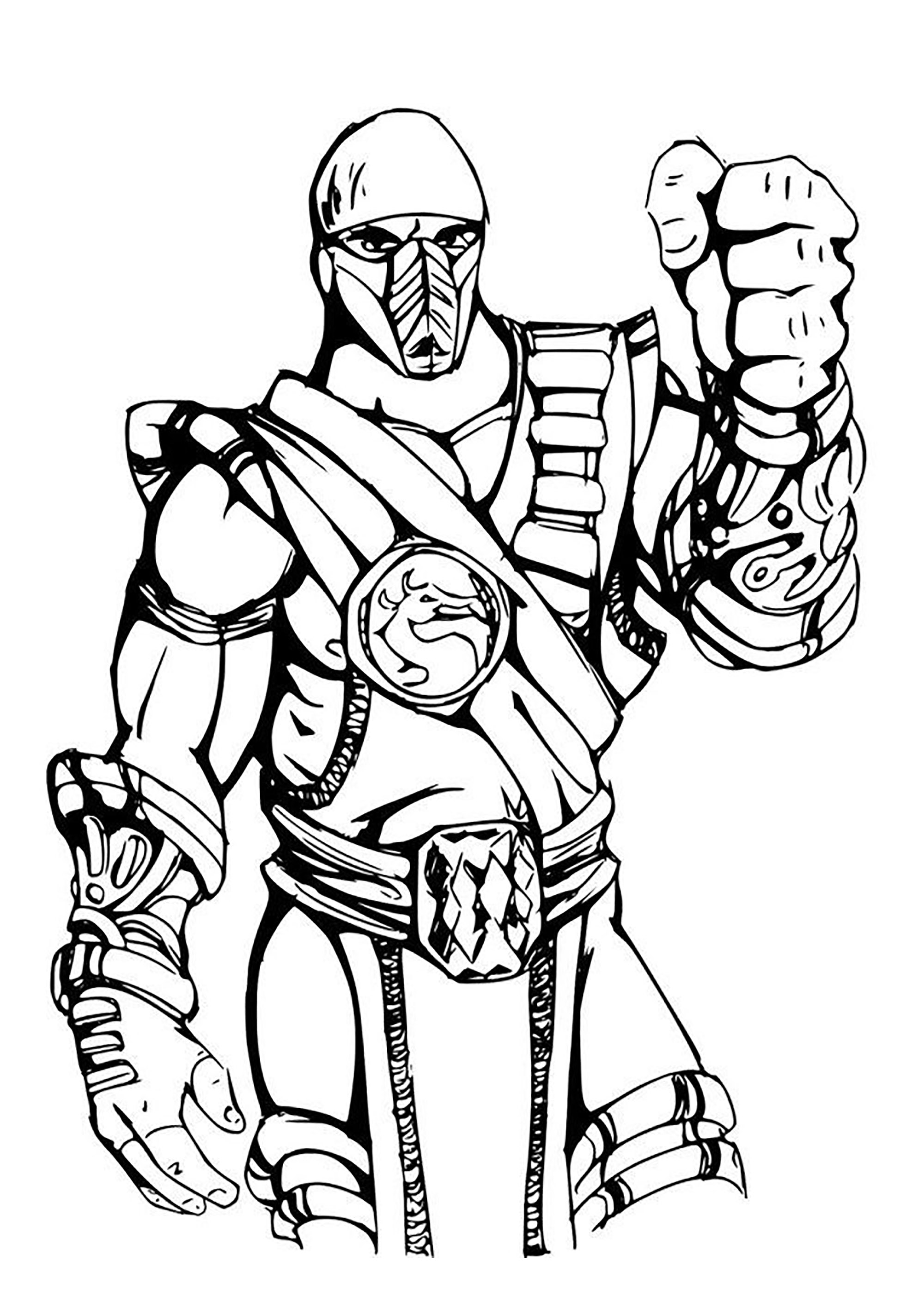 mortal kombat characters coloring pages