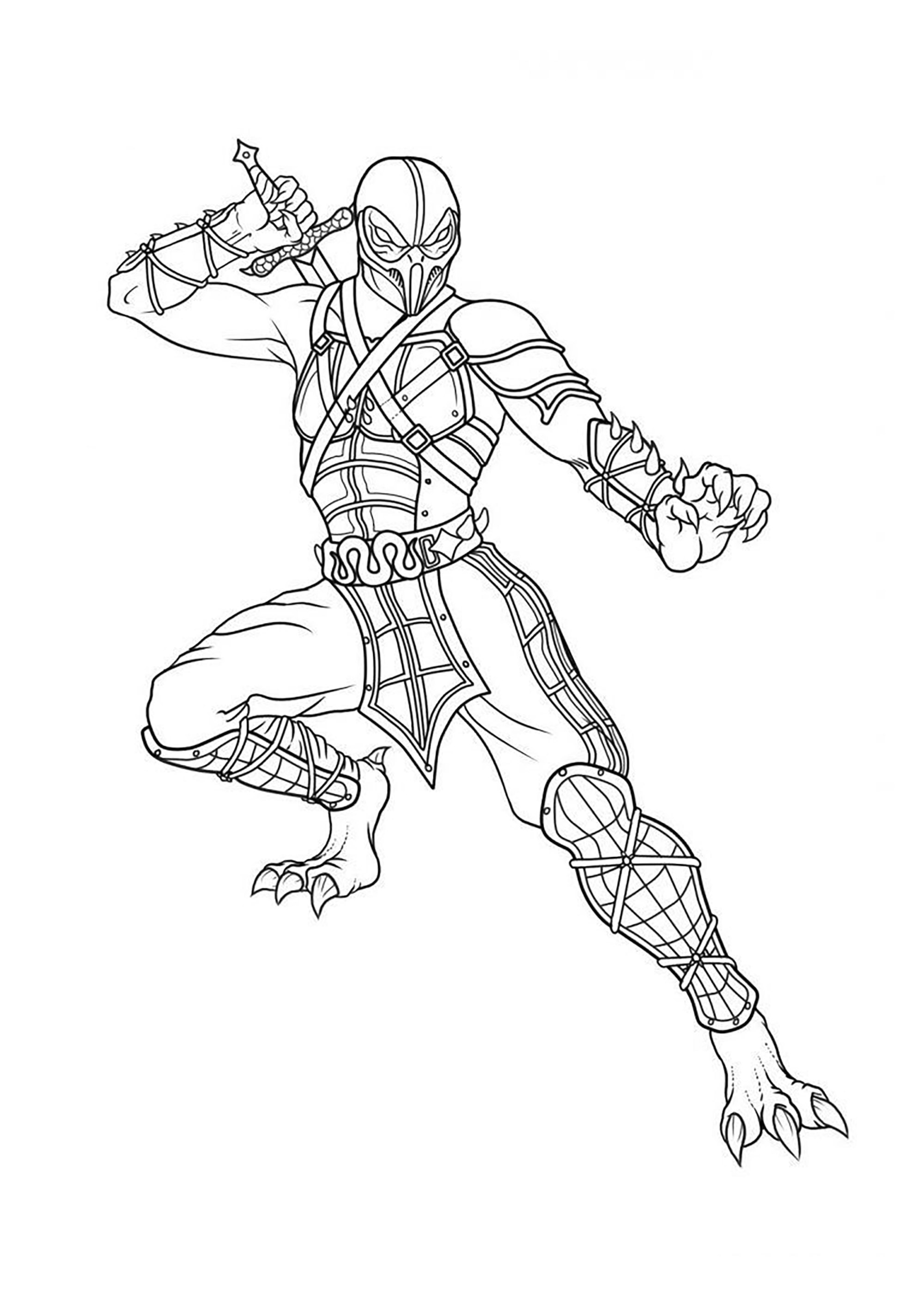 Mortal kombat to print for free - Mortal Kombat Coloring Pages