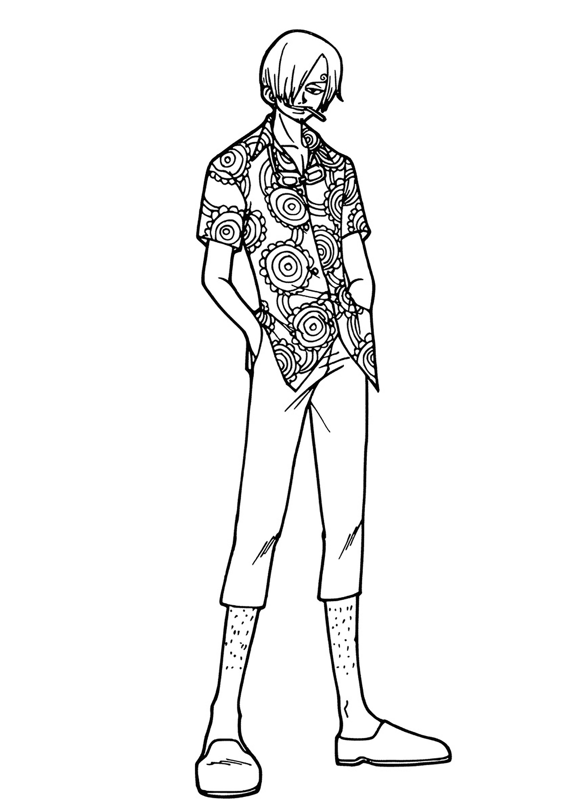 Male character - One Piece Coloring Pages