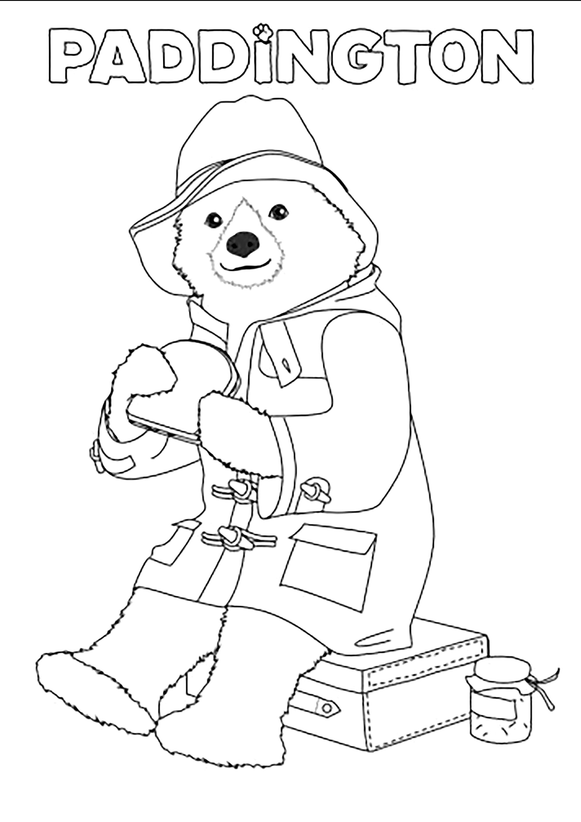 Paddington bear free to color for children - Paddington Bear Coloring Pages
