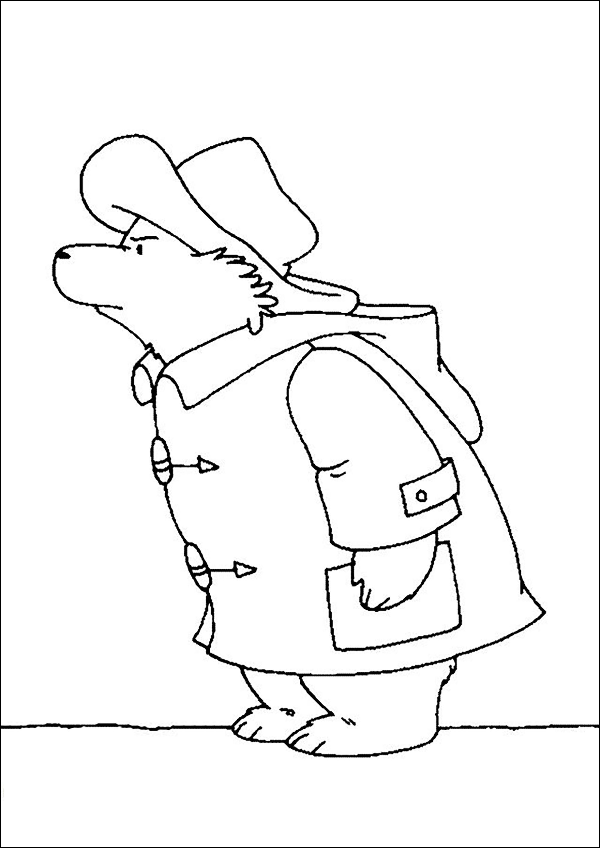 Paddington Bear Coloring Page Printable