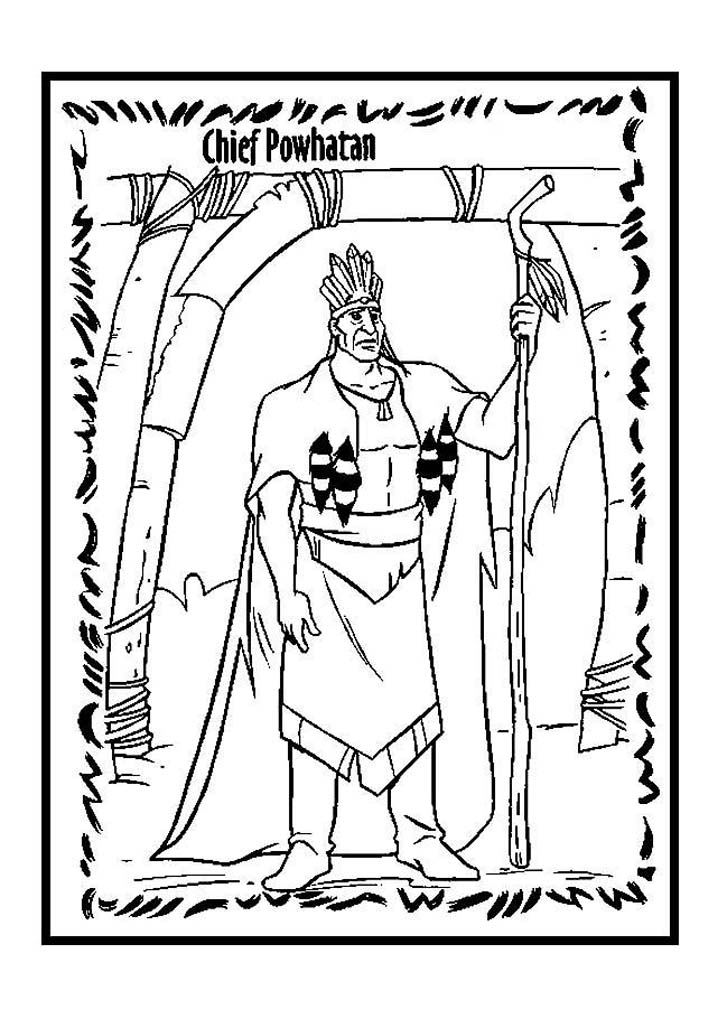 Pocahontas coloring page to download - Pocahontas Coloring Pages