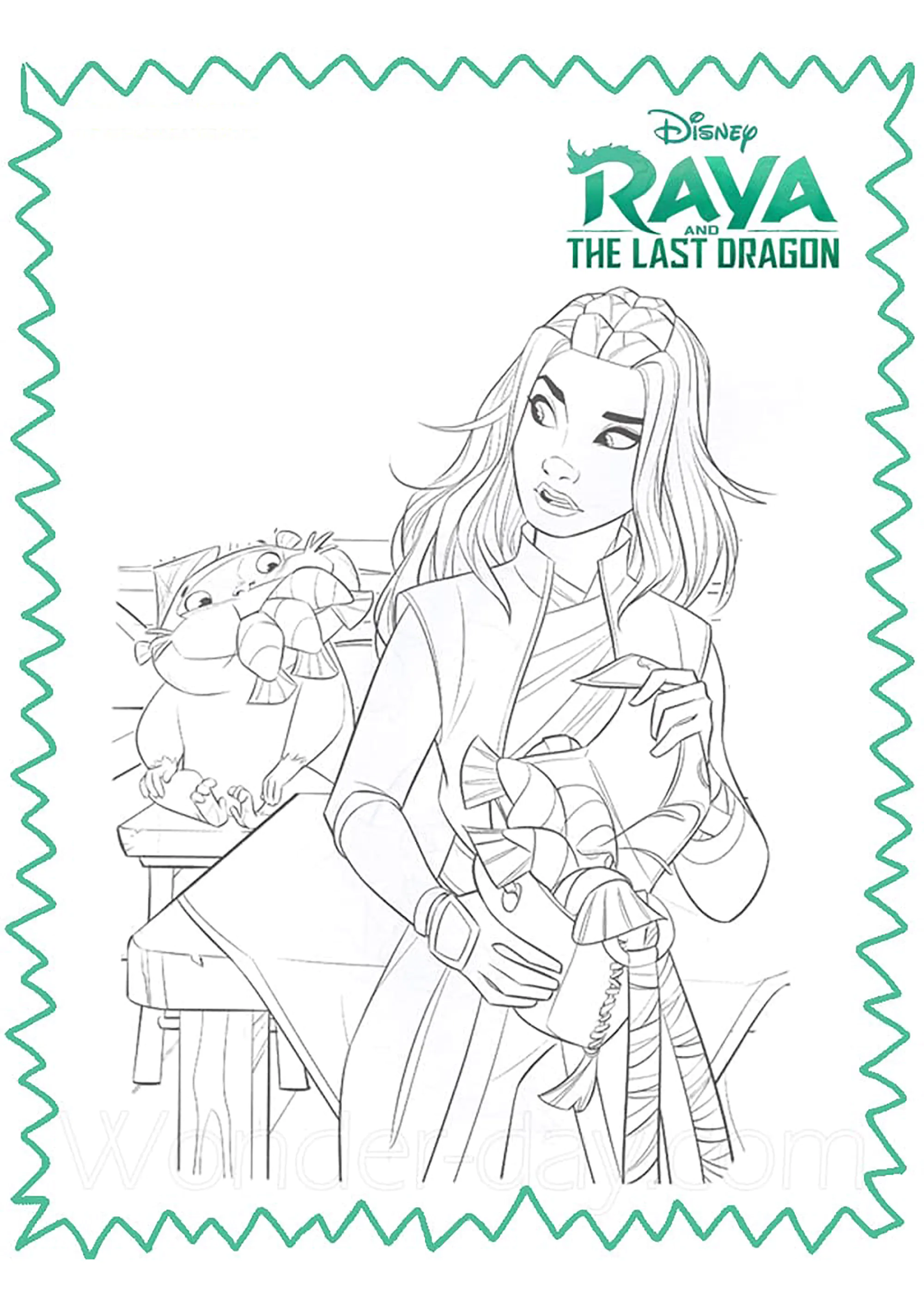 Raya wonders - Raya and the Last Dragon Coloring Pages
