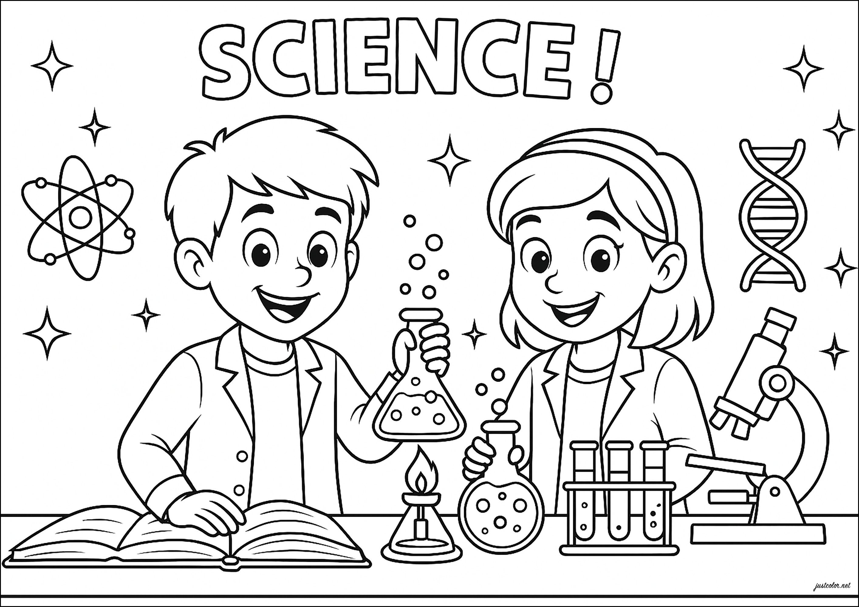 Science is fun! - Science Coloring Pages
