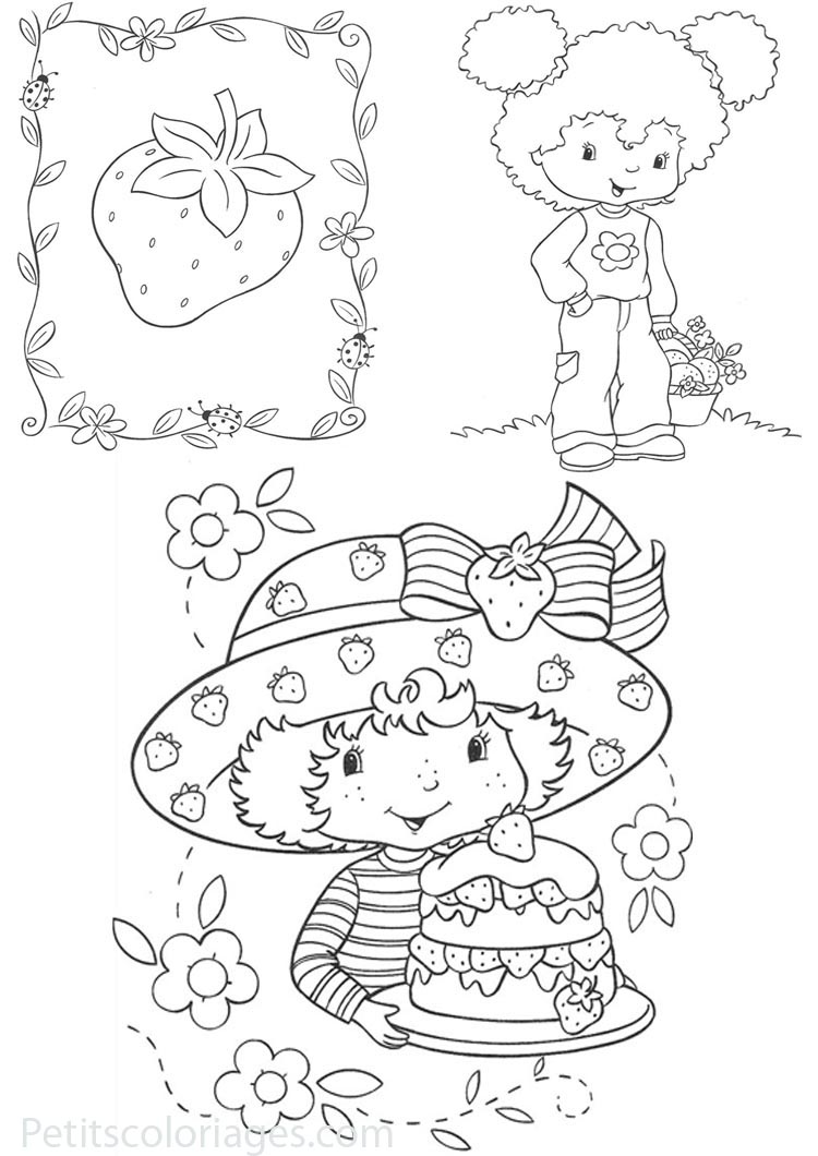strawberry shortcake coloring pages new years