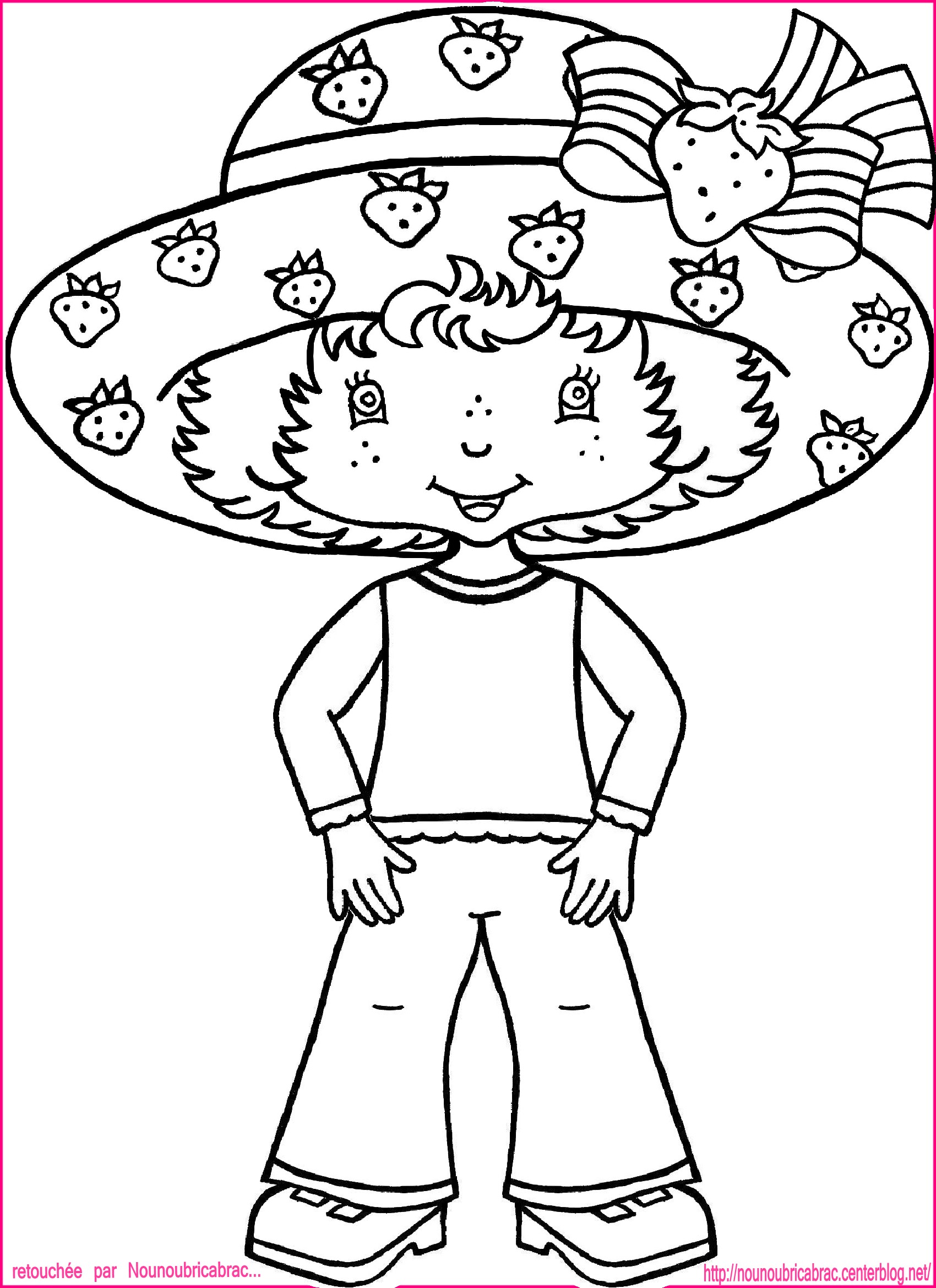 strawberry shortcake coloring pages easy