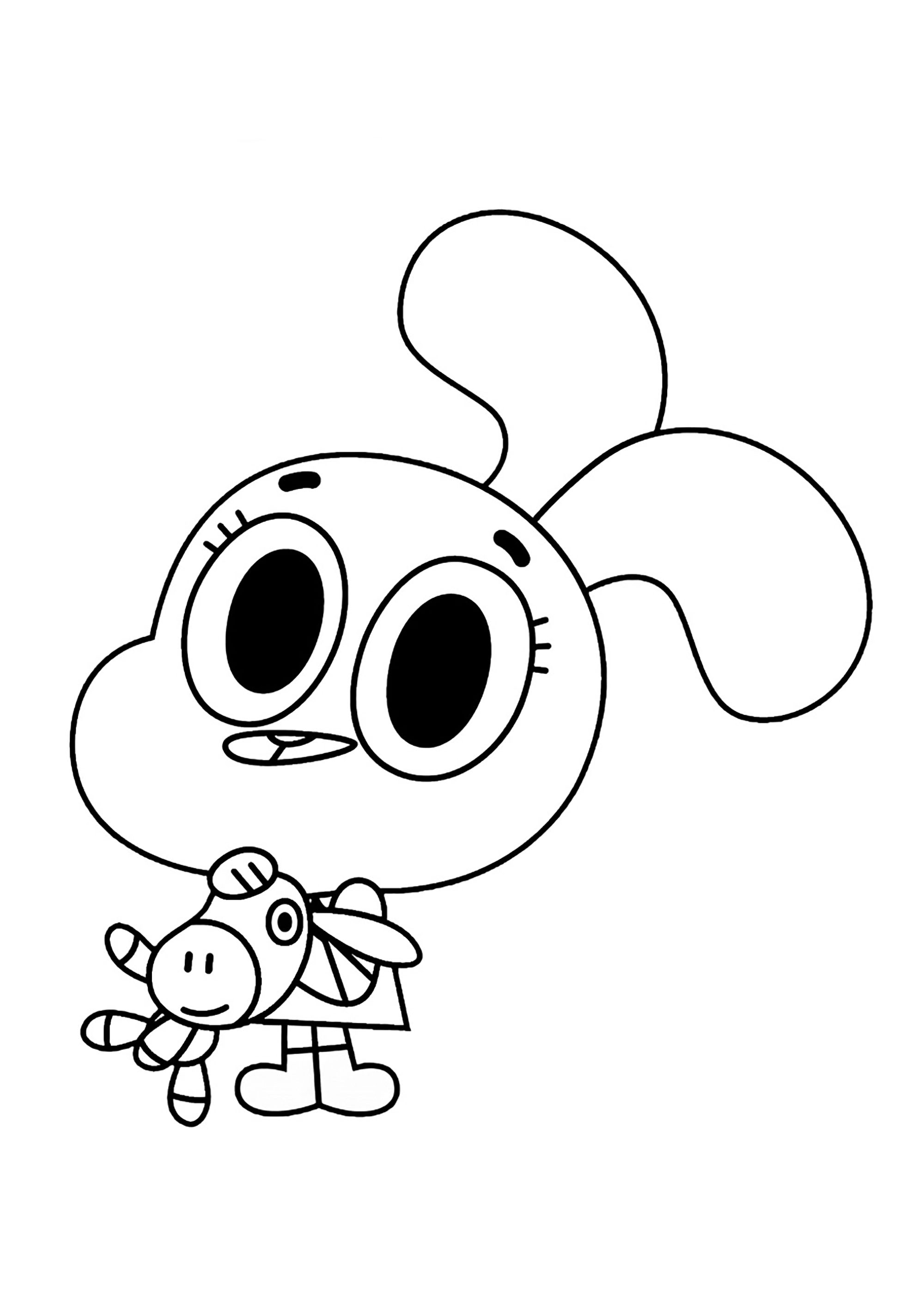 Watterson Anais Draw Step Sketchok Sketch Coloring Page