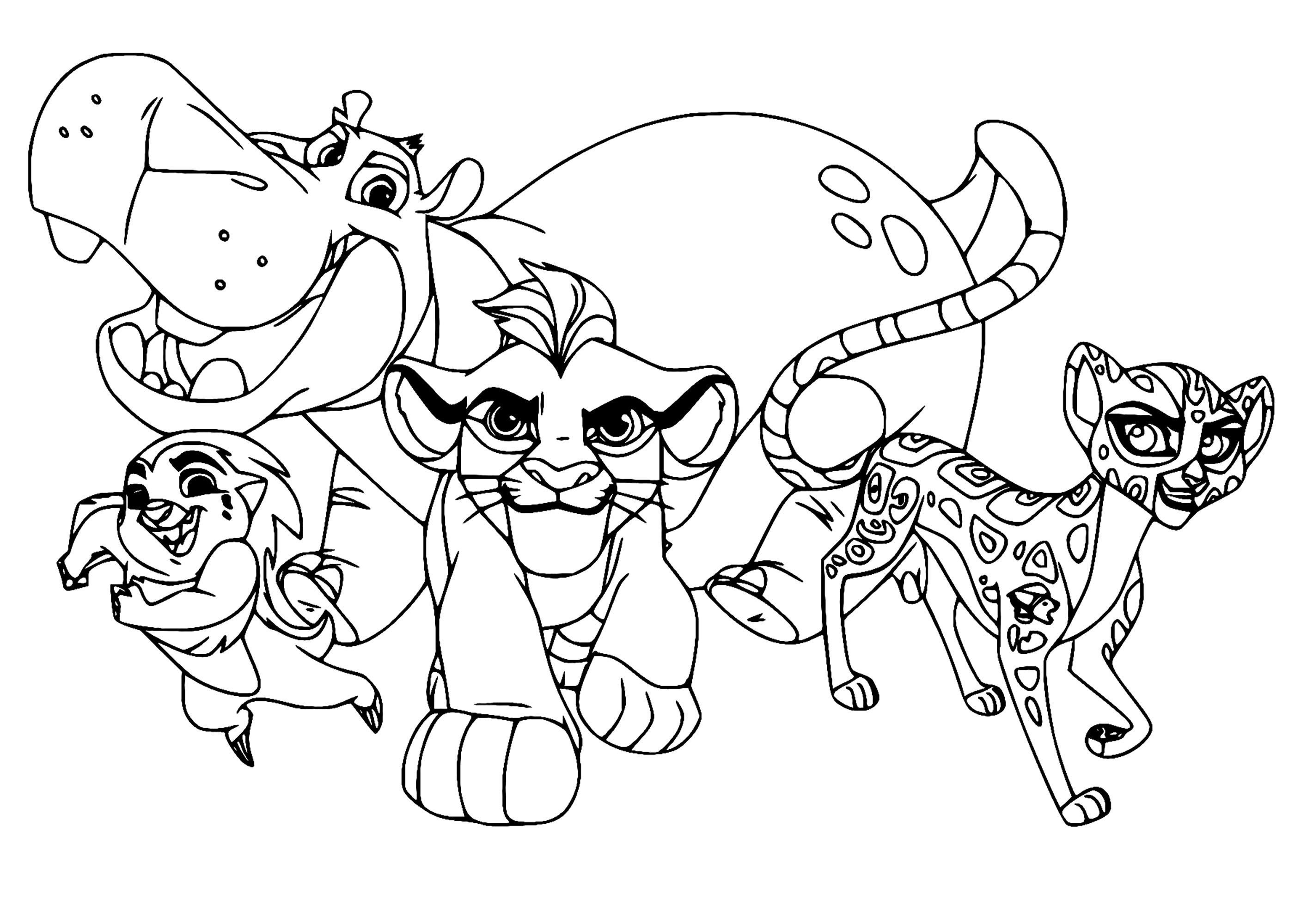 The Lion Guard ready to attack - The Lion Guard Coloring Pages