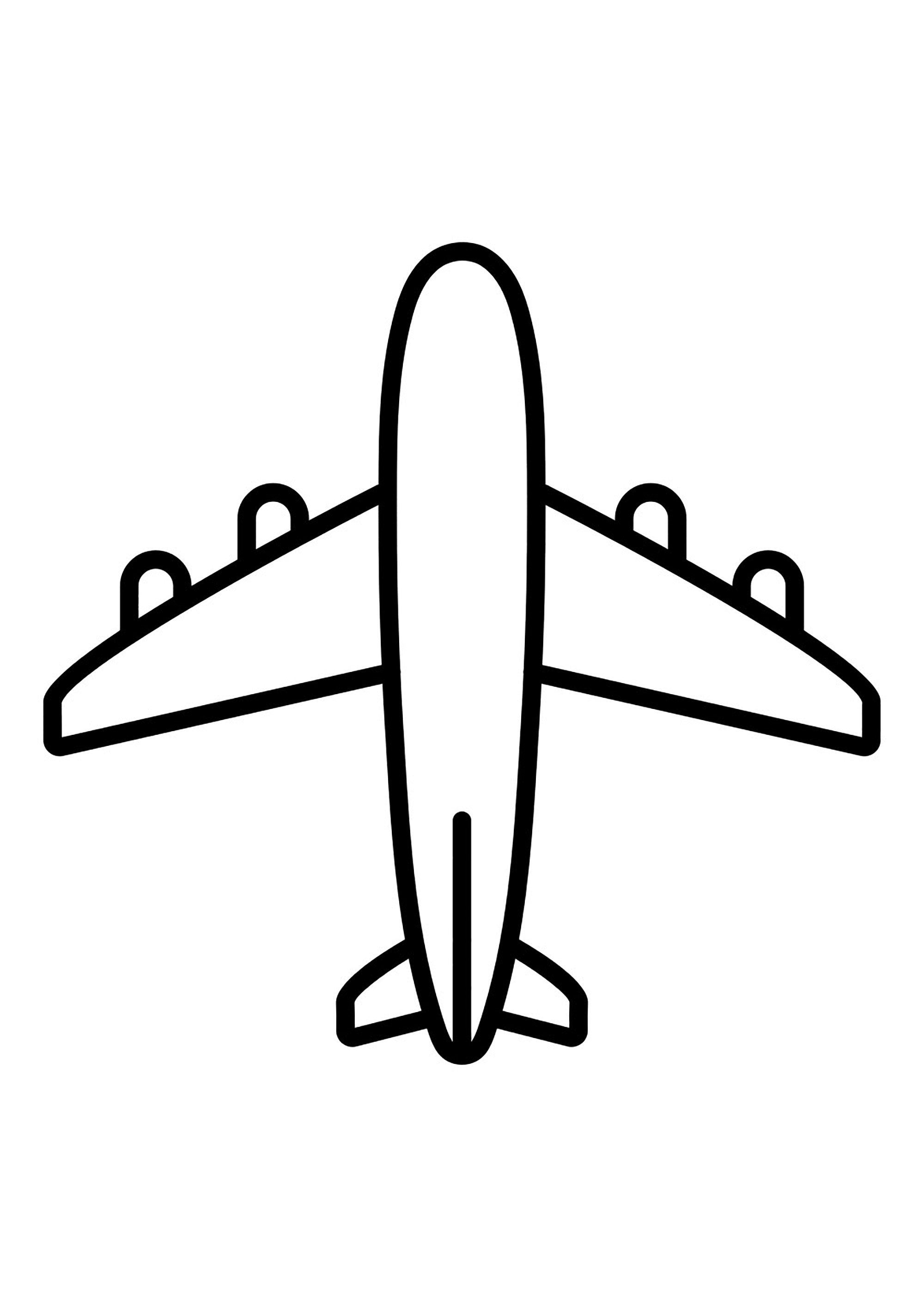 easy airplane coloring pages