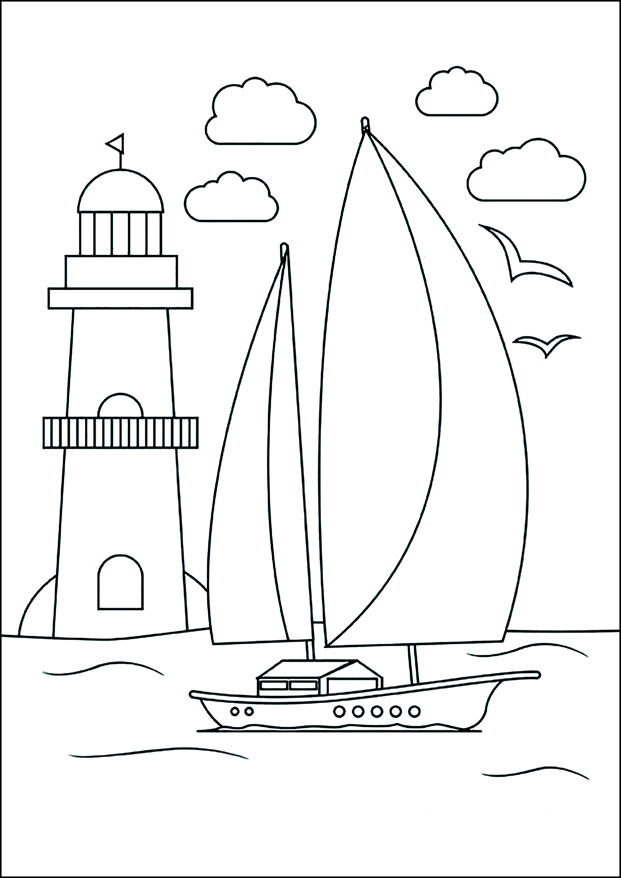 water transport coloring pages