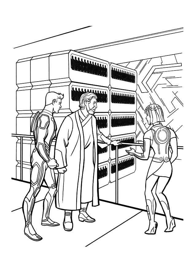 Tron coloring page to print for kids - Tron Coloring Pages