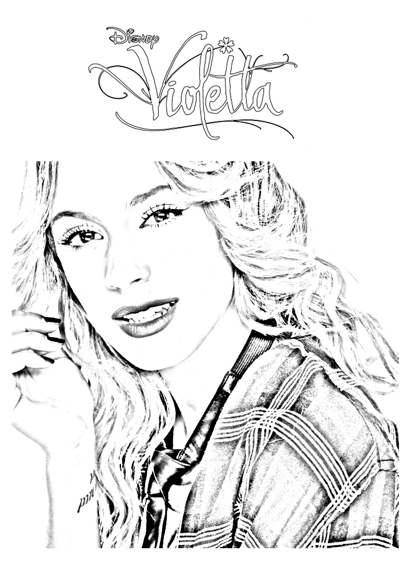 Violetta To Download For Free Kids Coloring Pages Sketch Coloring Page