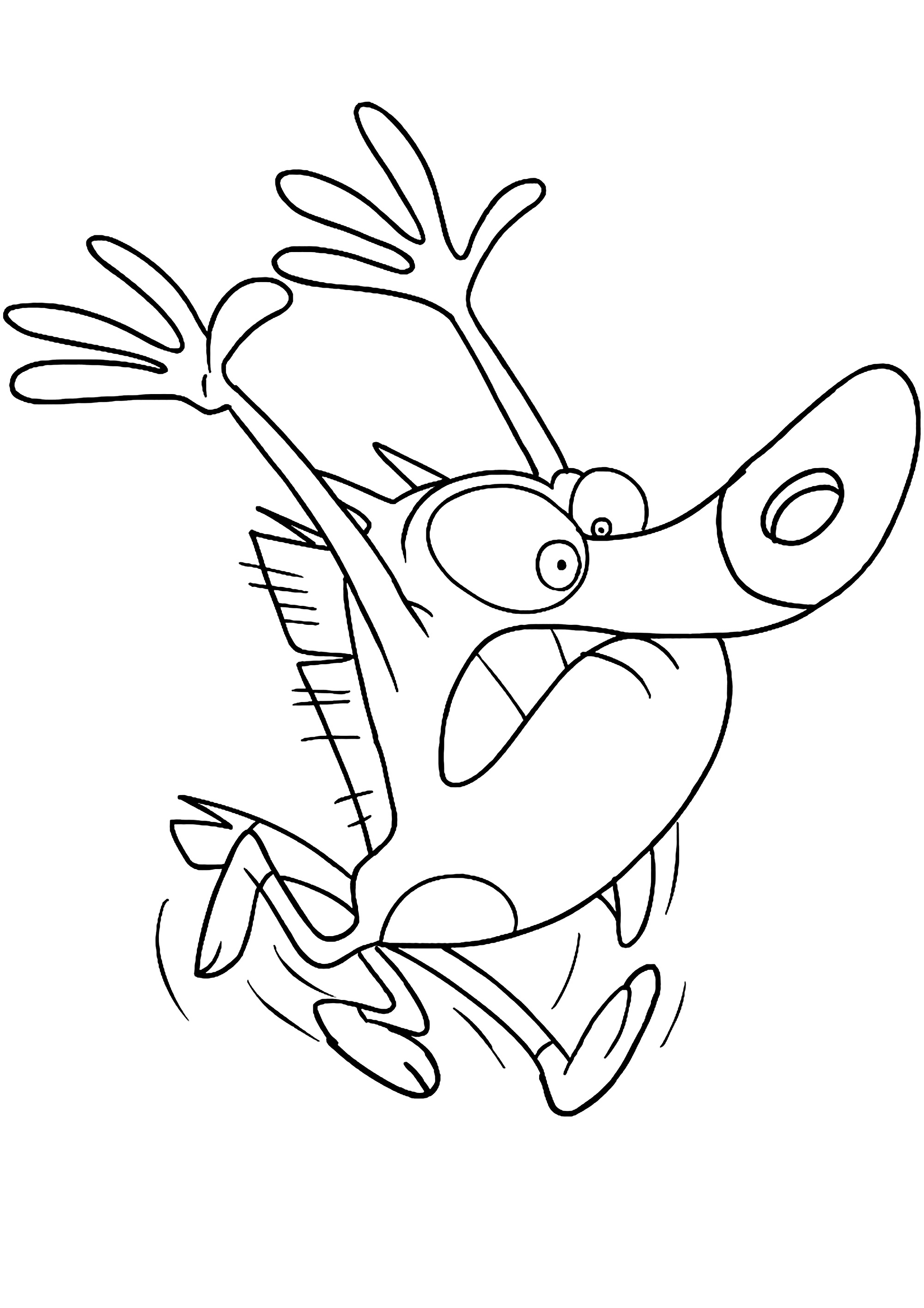 Zig is distraught - Zig and Sharko Coloring Pages