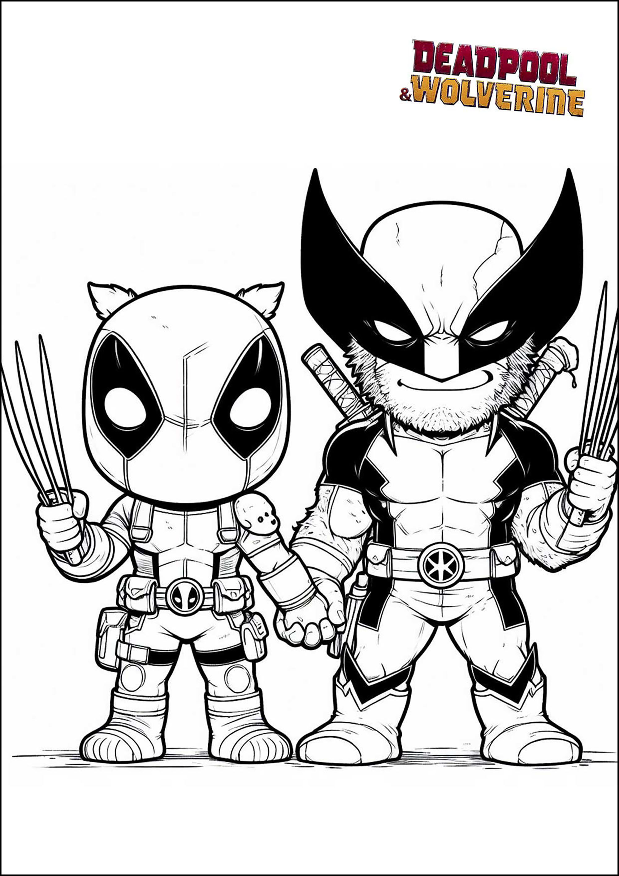 Deadpool und Wolverine: Endlich vereint. - Ausmalbilder von Deadpool ...