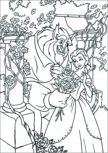 Einfache von Die Schöne und das Biest Malvorlagen für Kinder (Kostenlos, zum Ausdrucken)