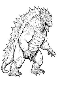 Einfache Von Godzilla Malvorlagen Für Kinder Kostenlos Zum Ausdrucken