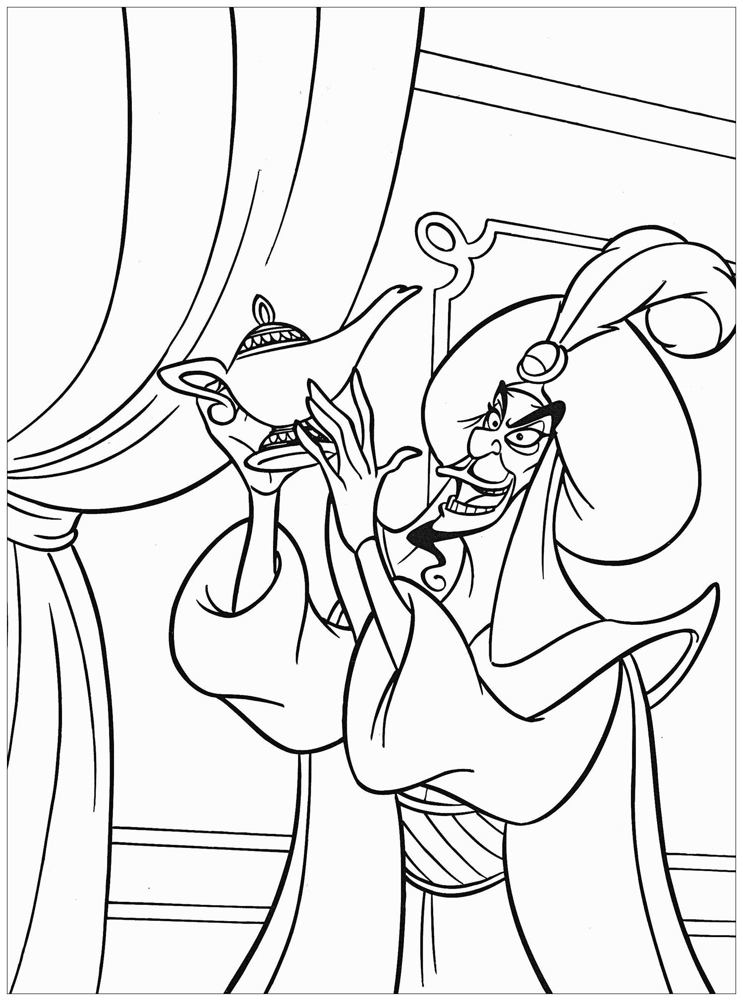 Dibujos Para Colorear De La Princesa Aladdin