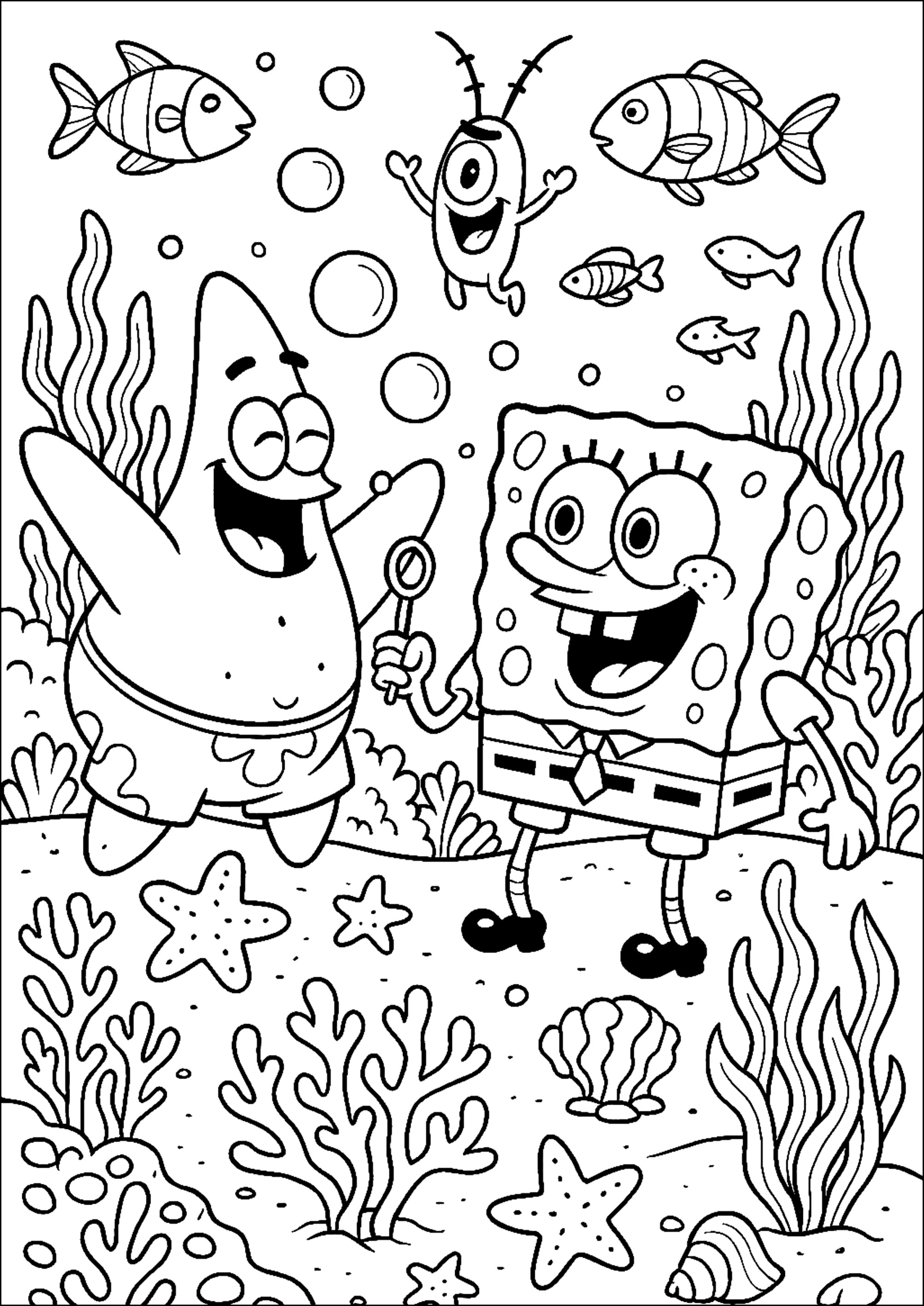 Aventura submarina para Bob y su amigo Patrick - Páginas de Bob Esponja ...