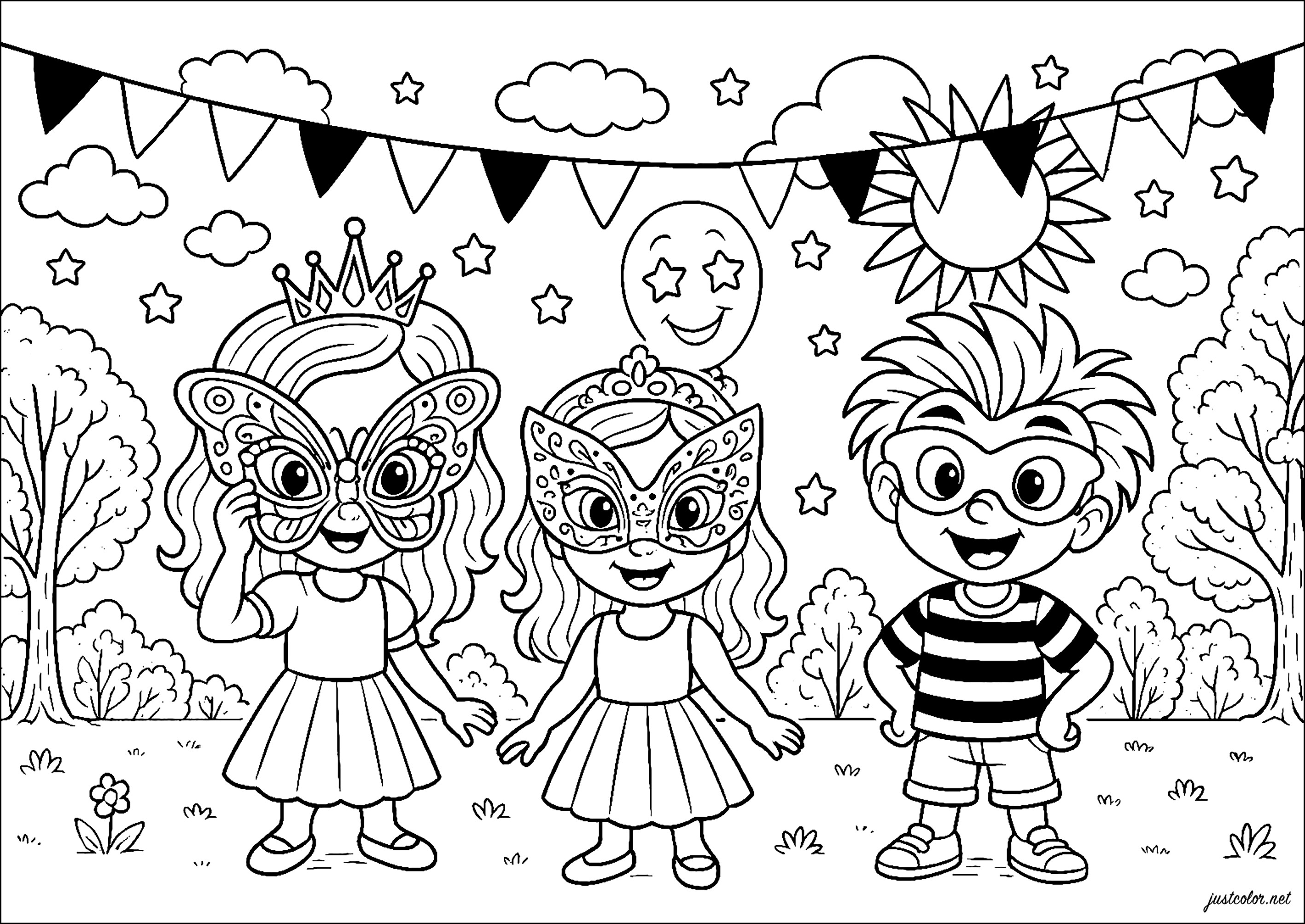 Pongamos Carnaval con unas divertidas máscaras - Páginas de Carnaval ...