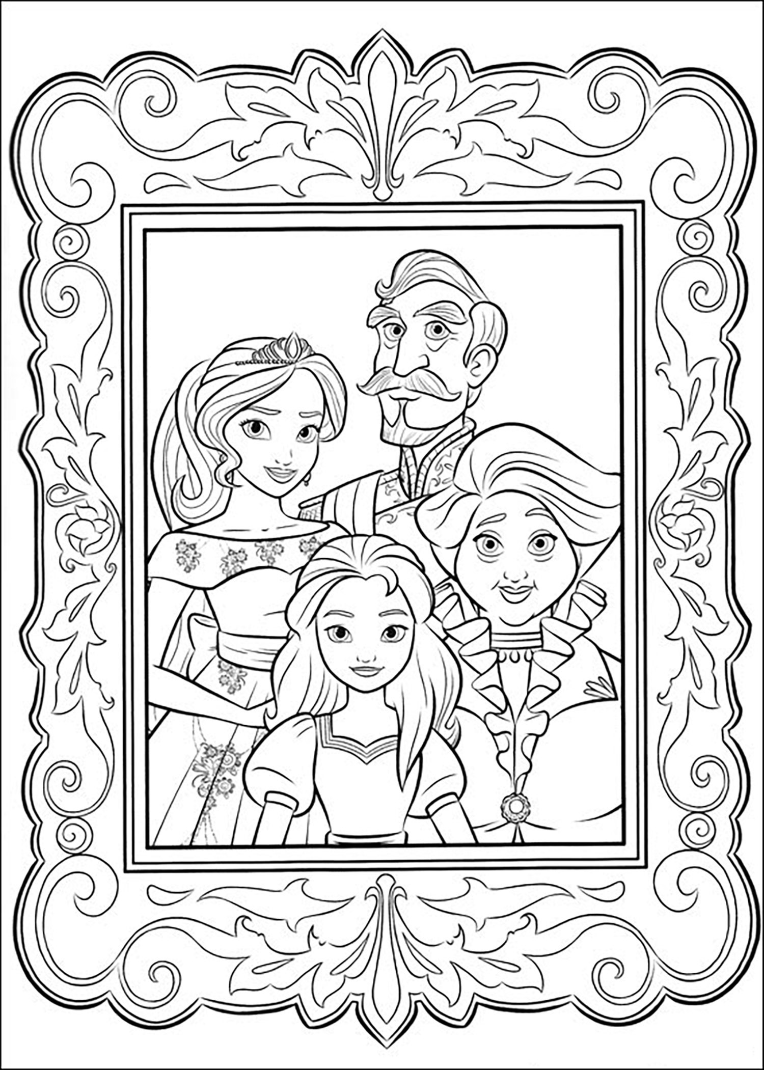 Dibujo gratis de Elena Avalor para descargar y colorear - Páginas de ...