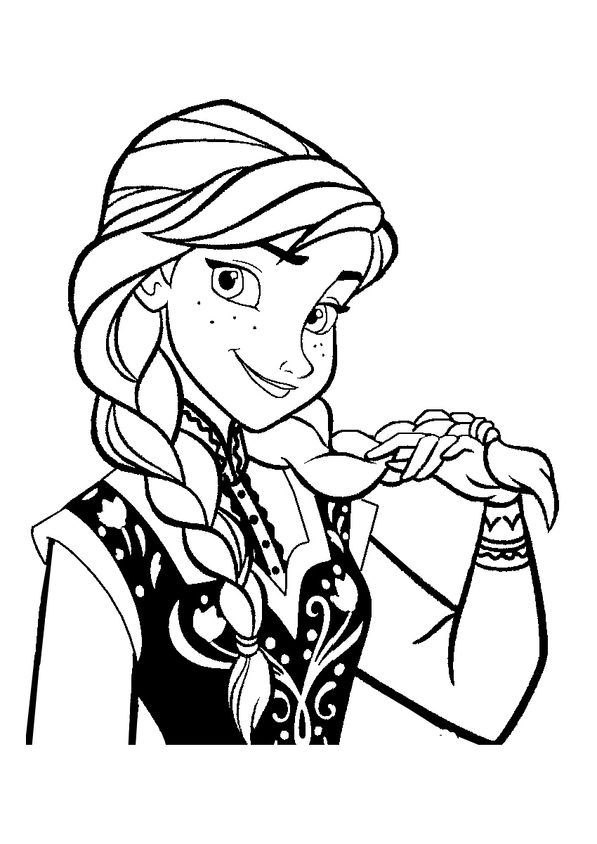 Hojas Para Colorear De Anna Frozen De Disney Imagenes Para Colorear De