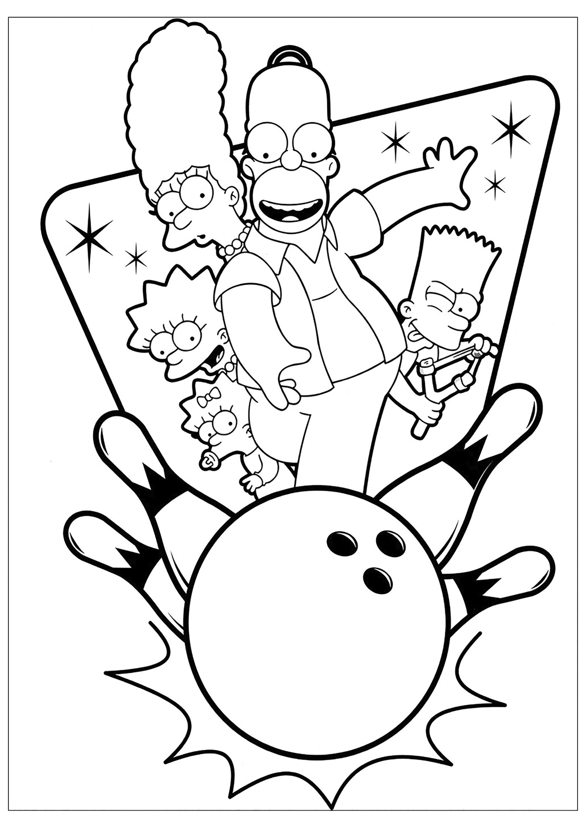 Bolos para la familia Simpson - Páginas de Mandalas Coloring pages for ...