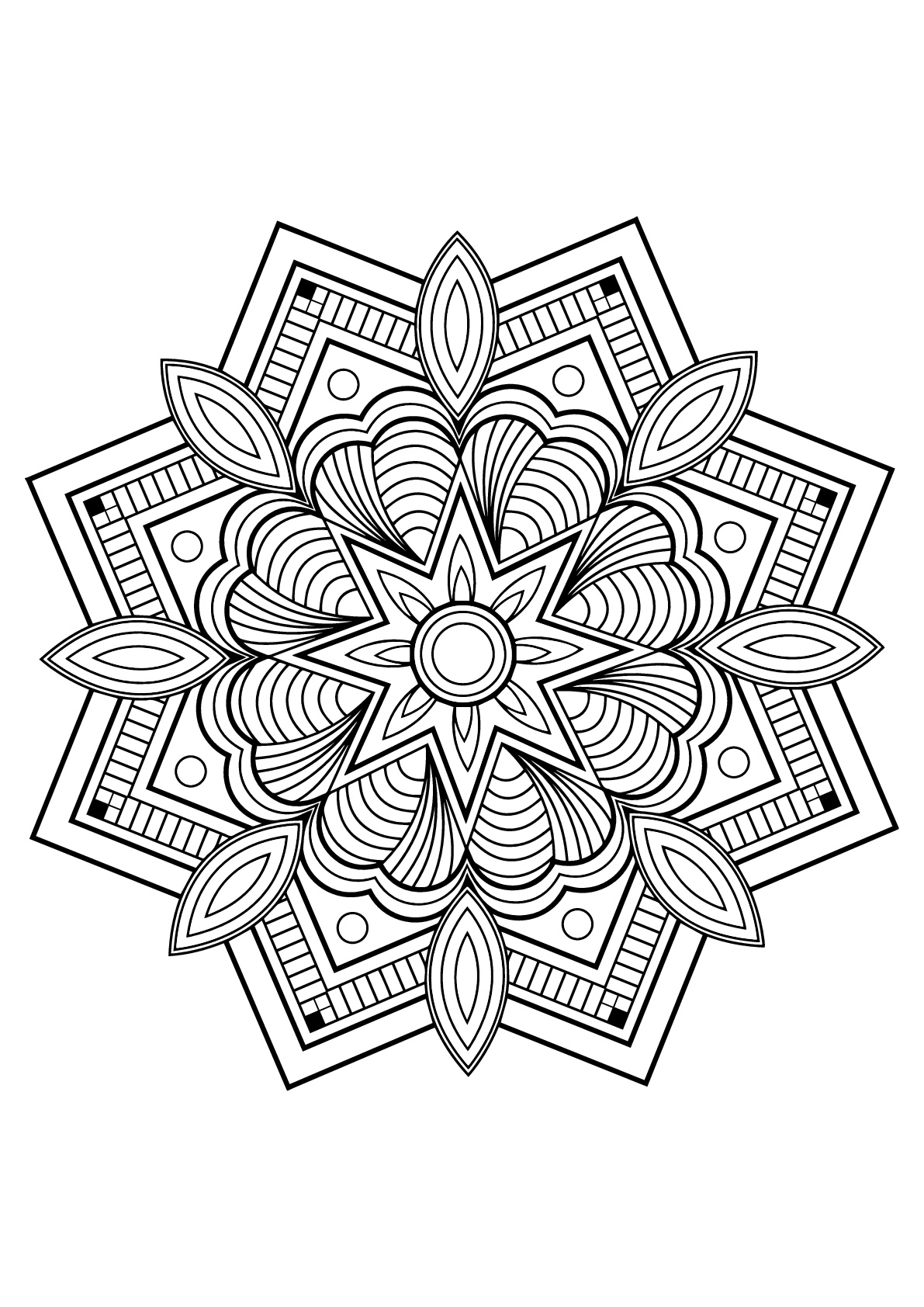 Mandala-complejo-libro-libre-10 - Páginas de Mandalas para imprimir