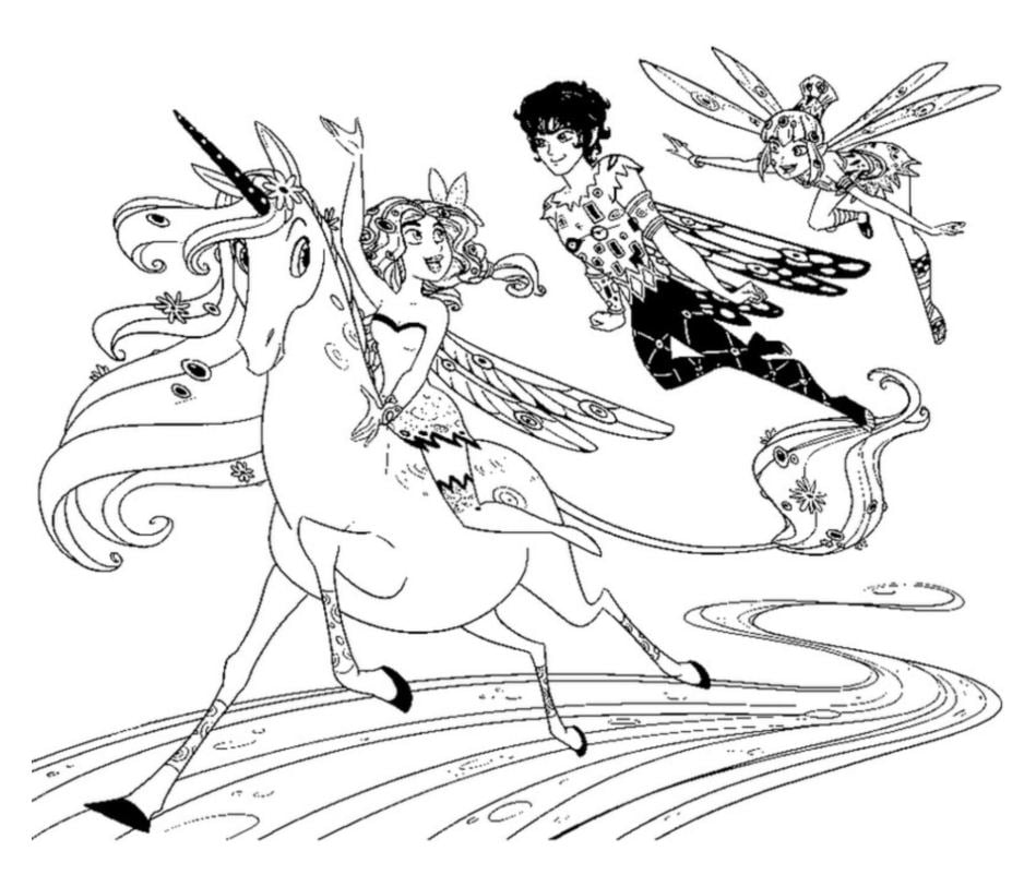 Mia y yo páginas para colorear para niños - Páginas de Mia y yo para ...