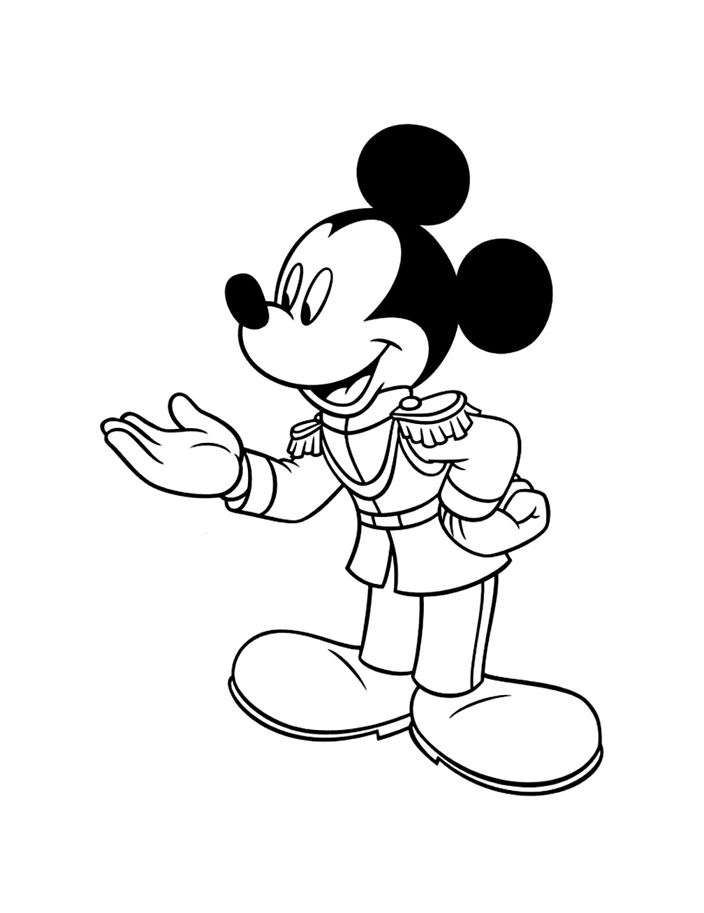 Príncipe Mickey Mouse - Páginas de Mickey para imprimir