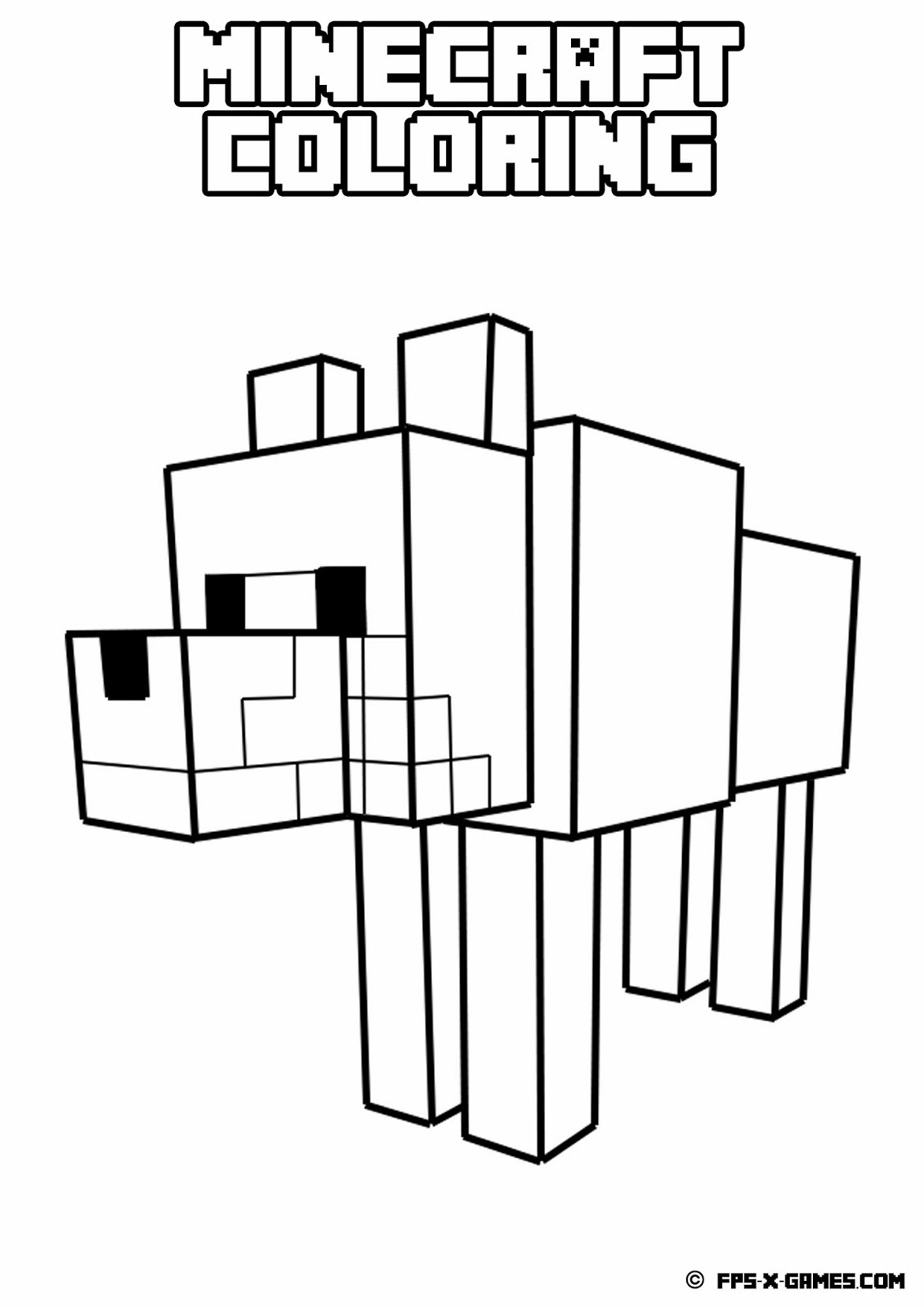 Imagen de Minecraft para imprimir y colorear - Páginas de Minecraft ...