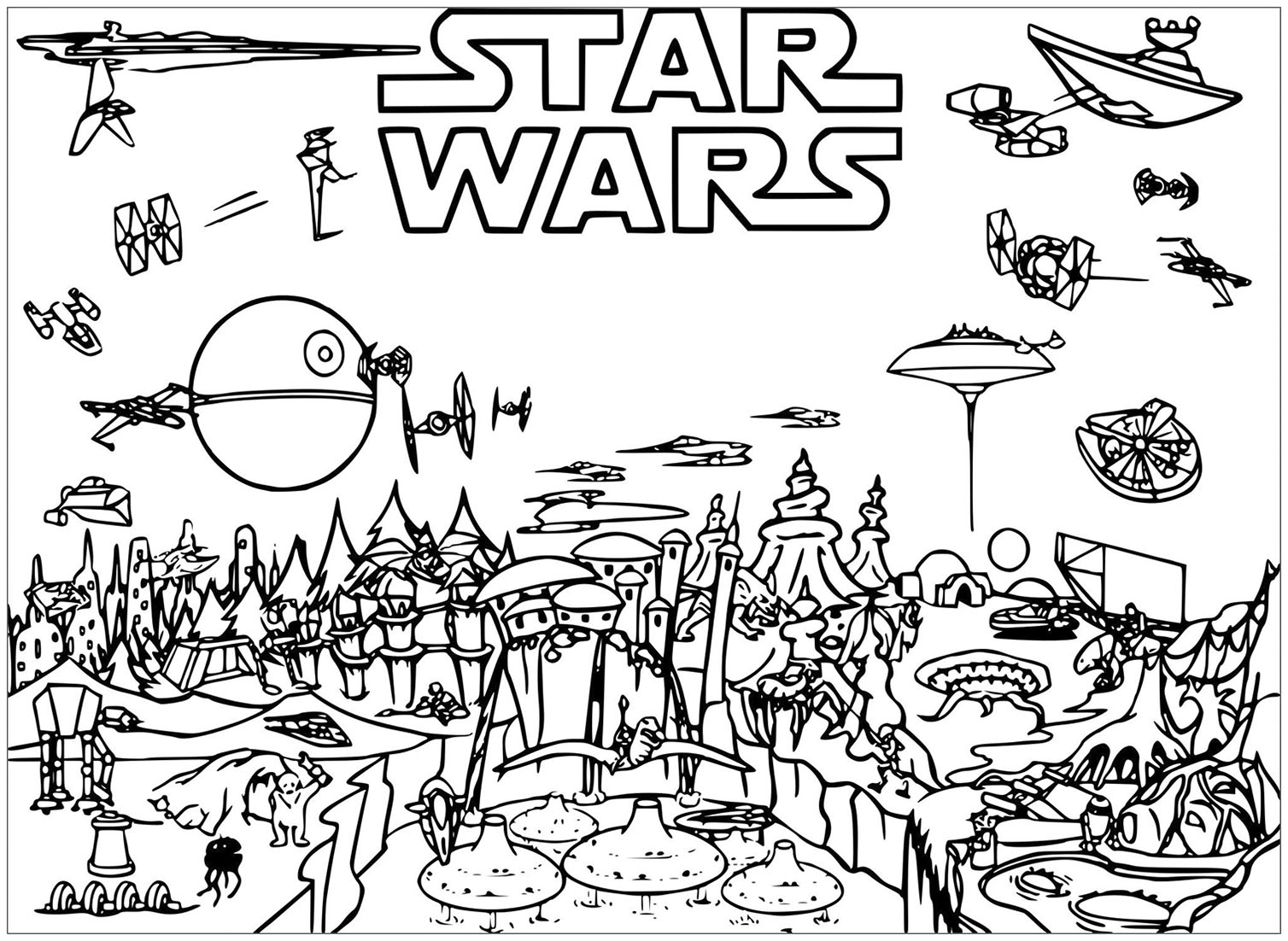 Star Wars página para colorear - Páginas de Star Wars para imprimir