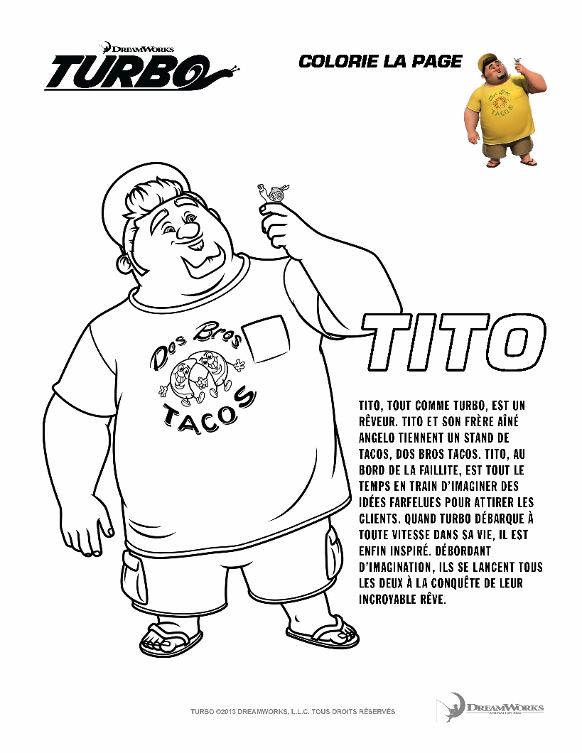 Descarga gratuita de Turbo Coloring - Páginas de Turbo para imprimir