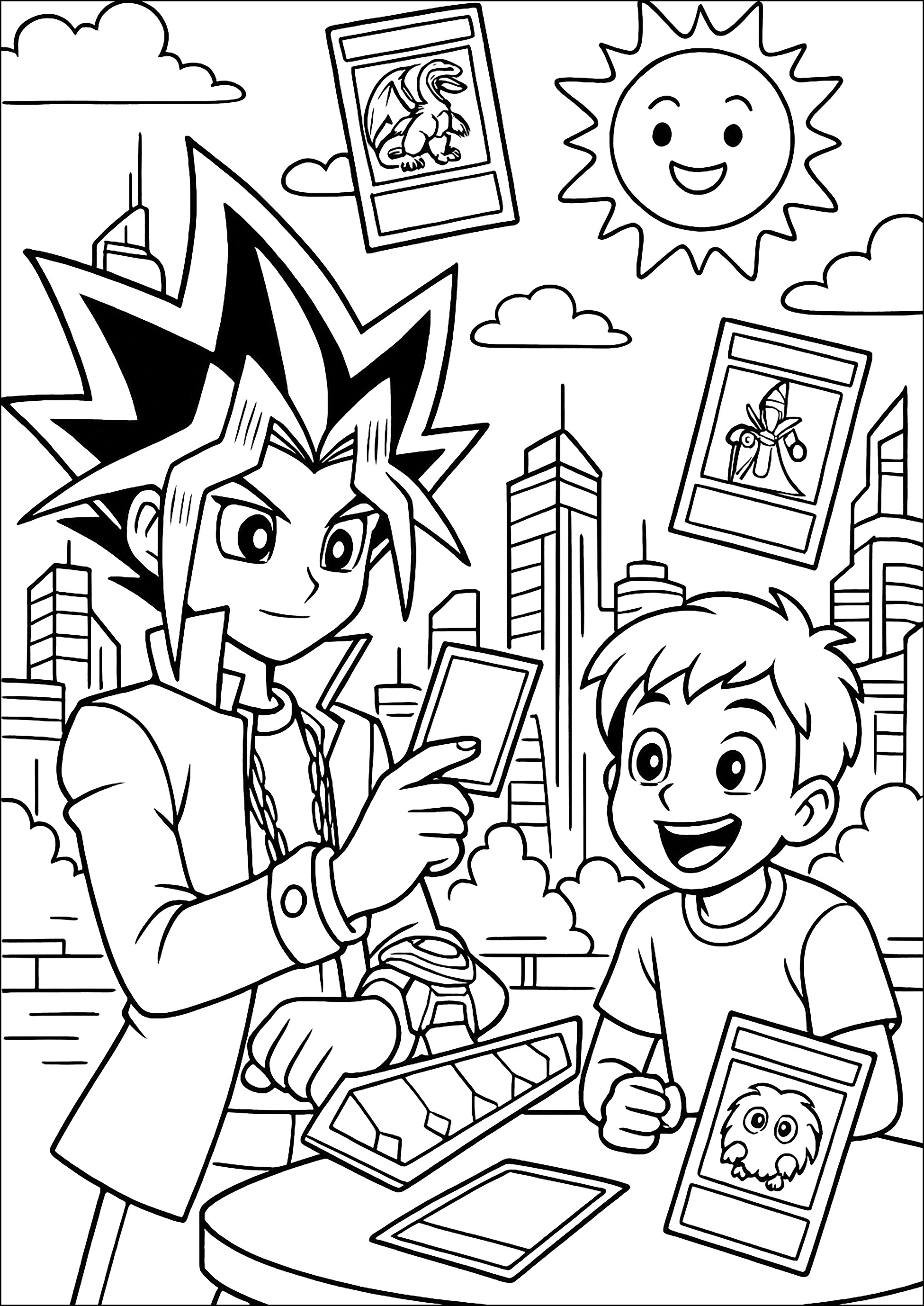 Cartas De Dios Yu Gi Oh Para Colorear Páginas Para Imprimir Dibujos