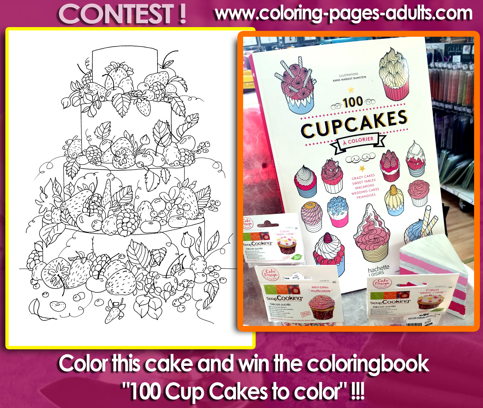 New Contest "The big cake" ! Coloring books to win ! - Coloring Pages ...