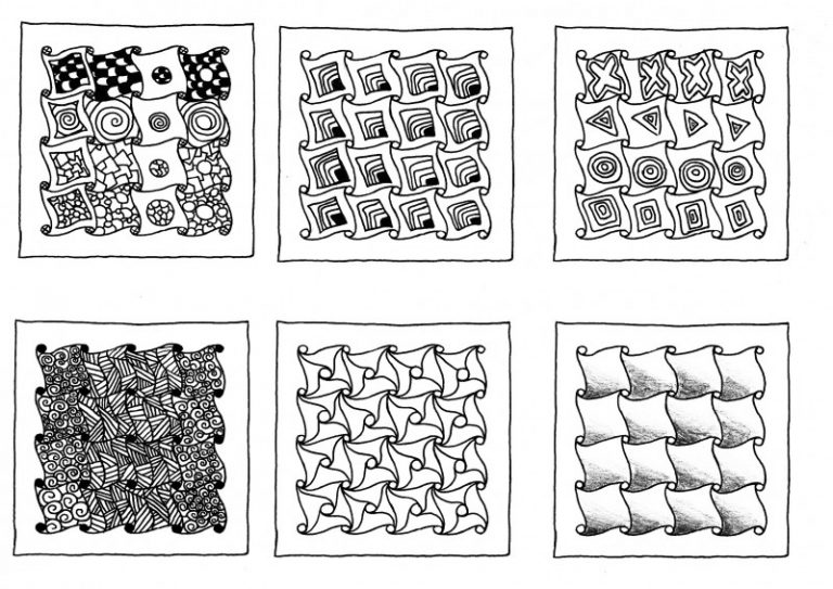 Zentangle patterns and tutorials - Coloring Pages for Adults