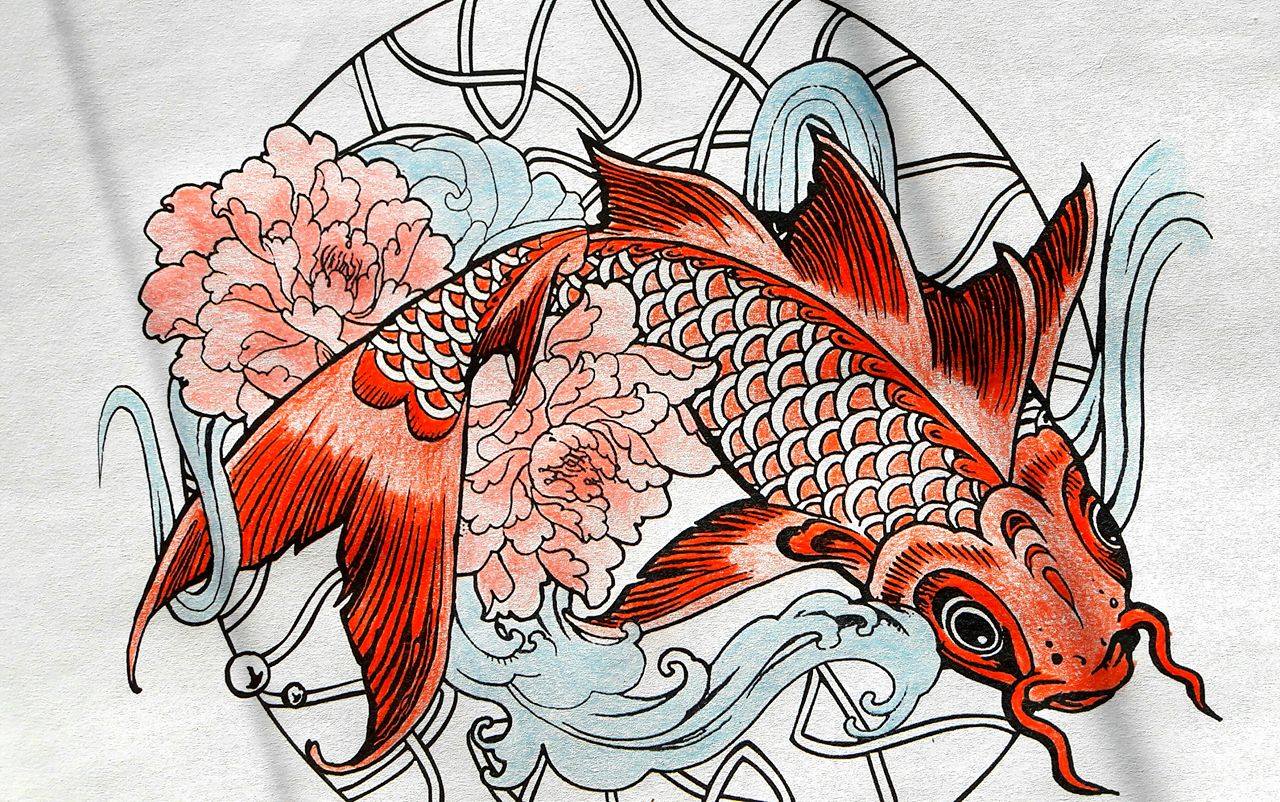 Tutorial : Carp Mandala with Colouring pencils by Sophie – Just Color ...