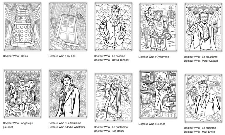 Coloring pages inspired by Doctor Who - Coloring Pages for Adults