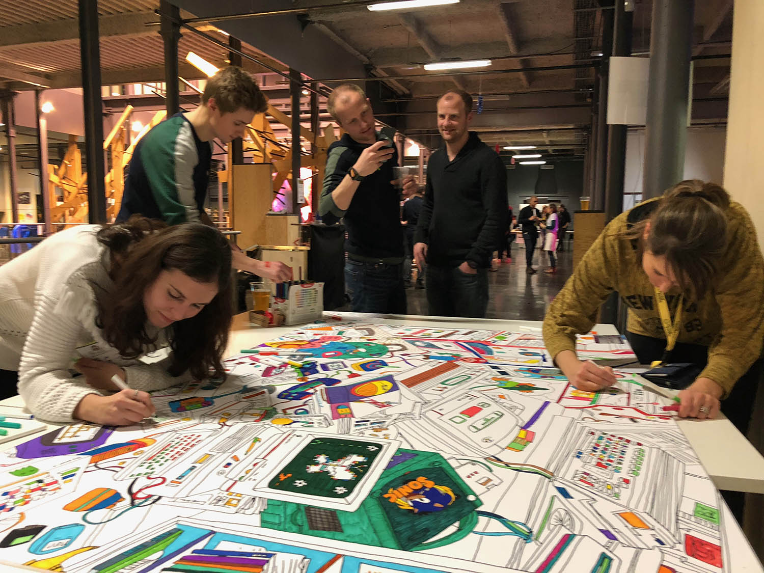 Giant and collaborative Coloring page ! - Coloring Pages for Adults