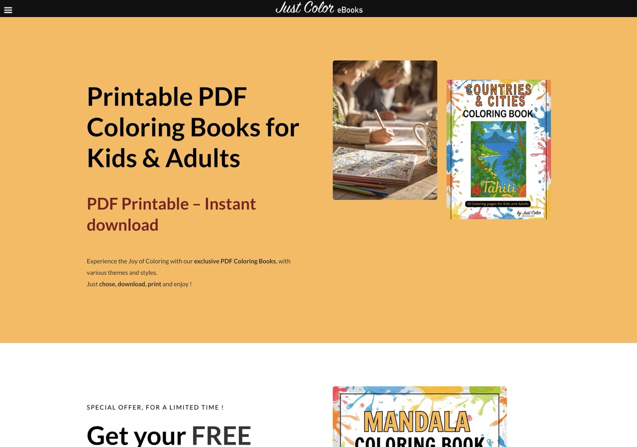 Discover Our Printable Coloring eBooks: Download Instantly, Create and ...