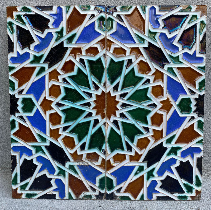 Original Azulejo seen in Lisbon vectorized - Azulejos Coloring Pages