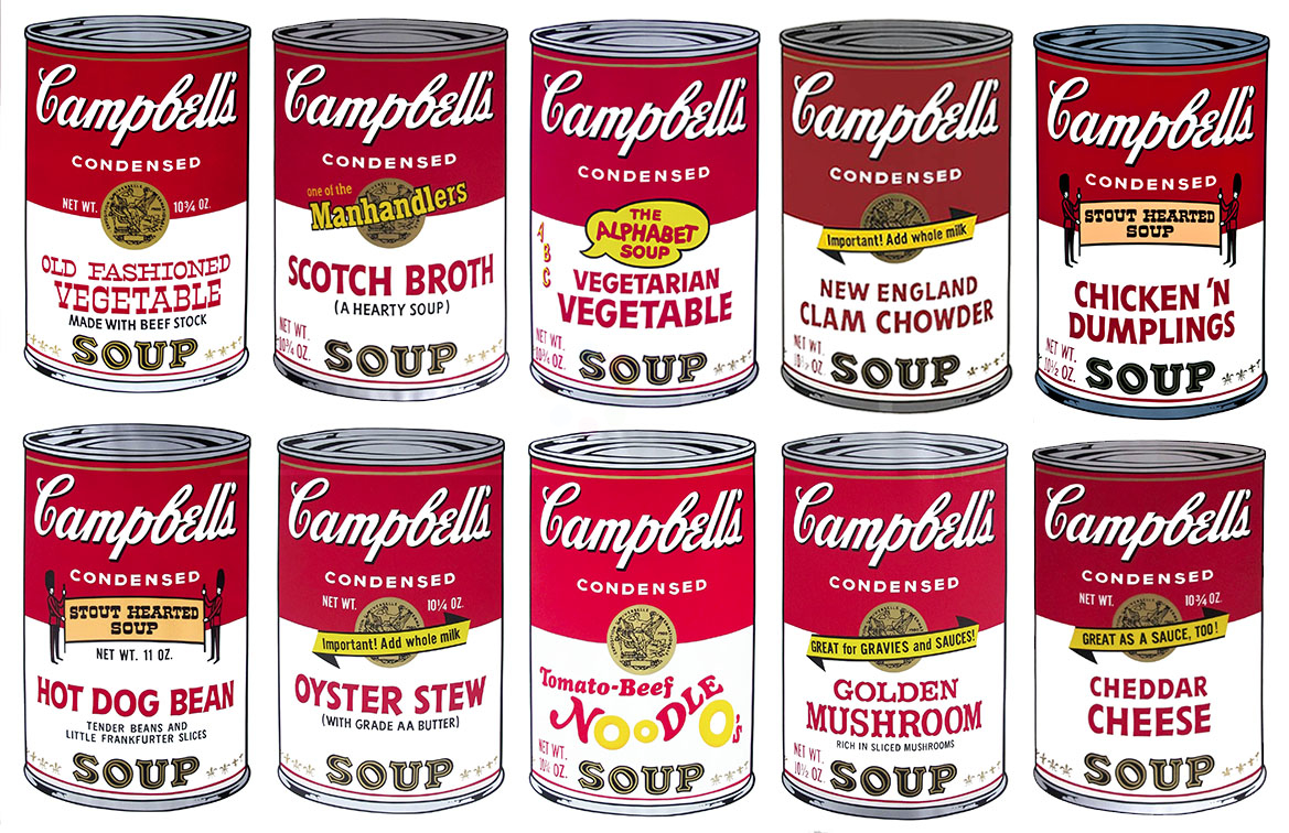 Warhol campbell s soup cans - Art Adult Coloring Pages