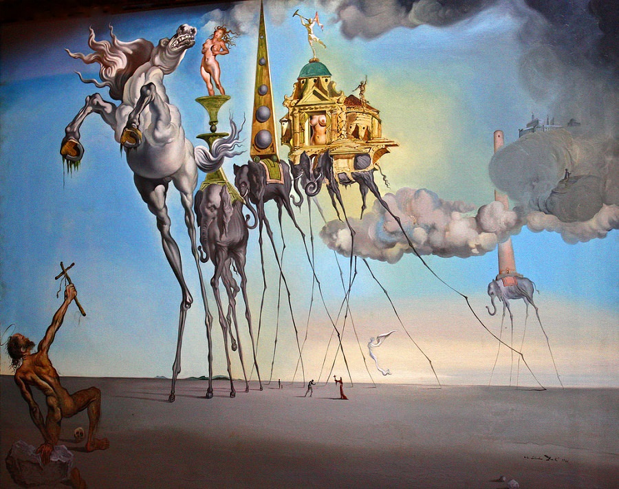Salvador Dalí - The Temptation of Saint Anthony - Masterpiece Coloring ...