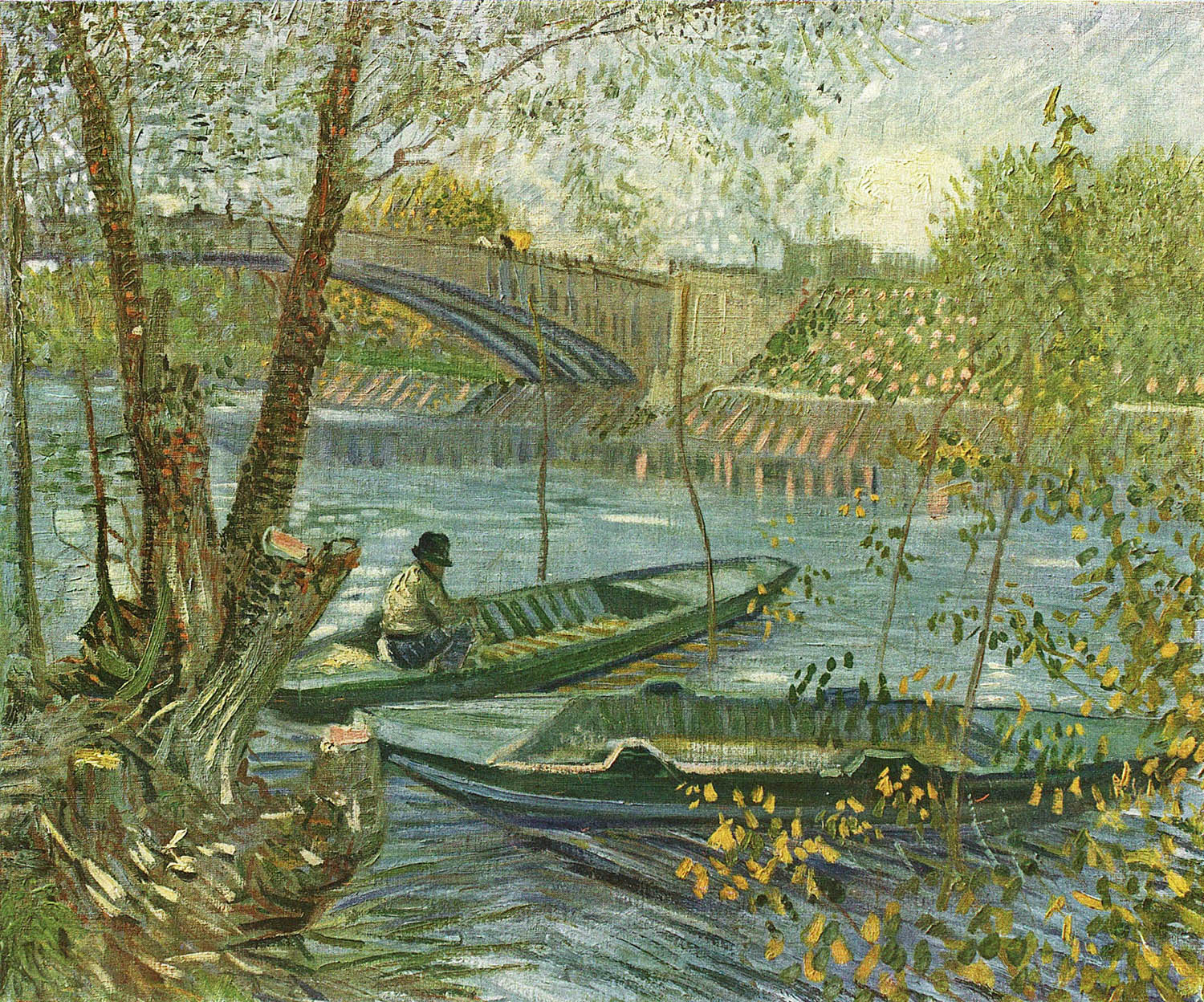 Vincent Van Gogh - Fishing in spring at the Clichy bridge (1887 ...